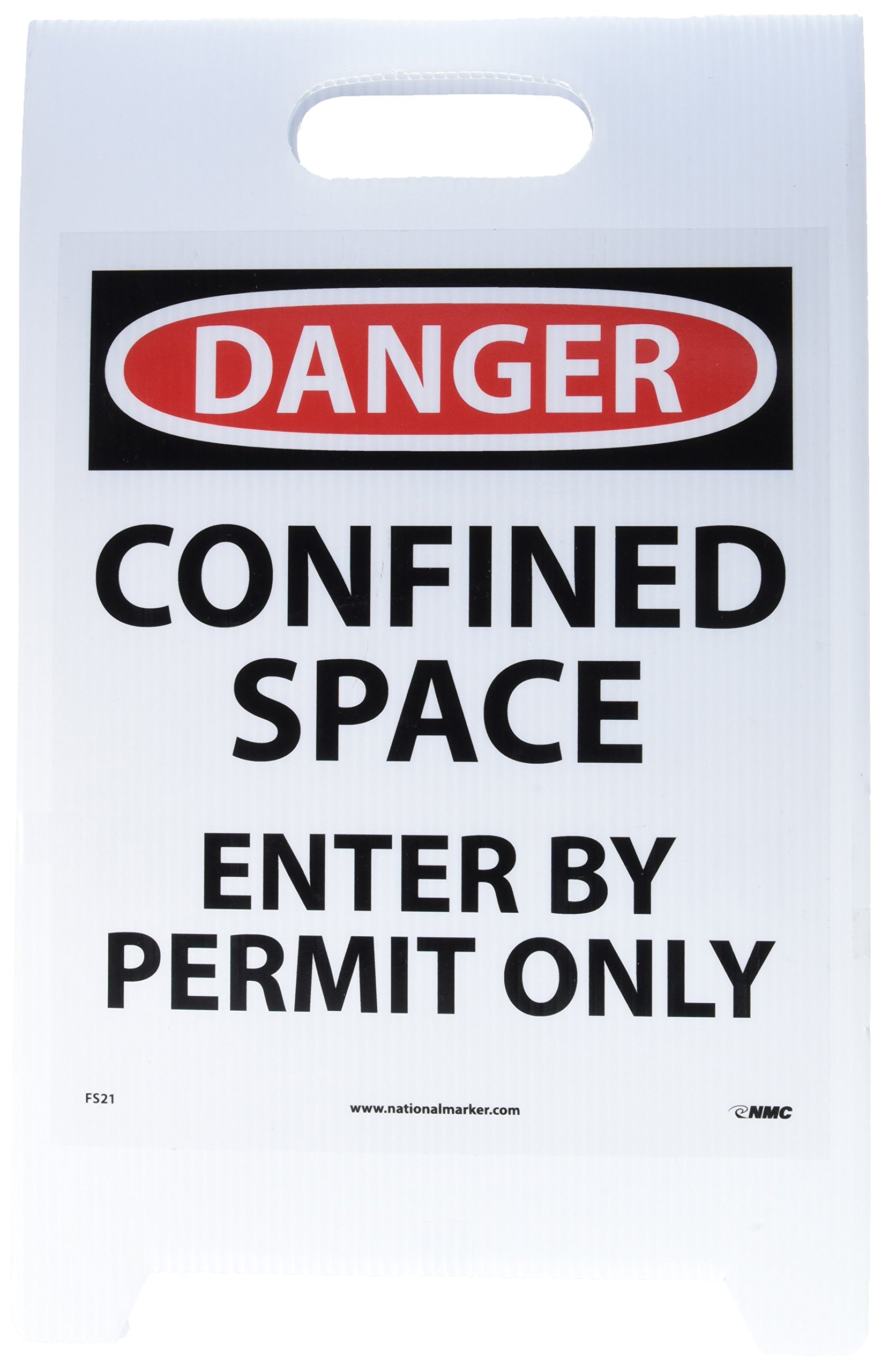Buy NMC FS21 Double Sided Floor Sign, Legend "DANGER - MEN WORKING IN ...