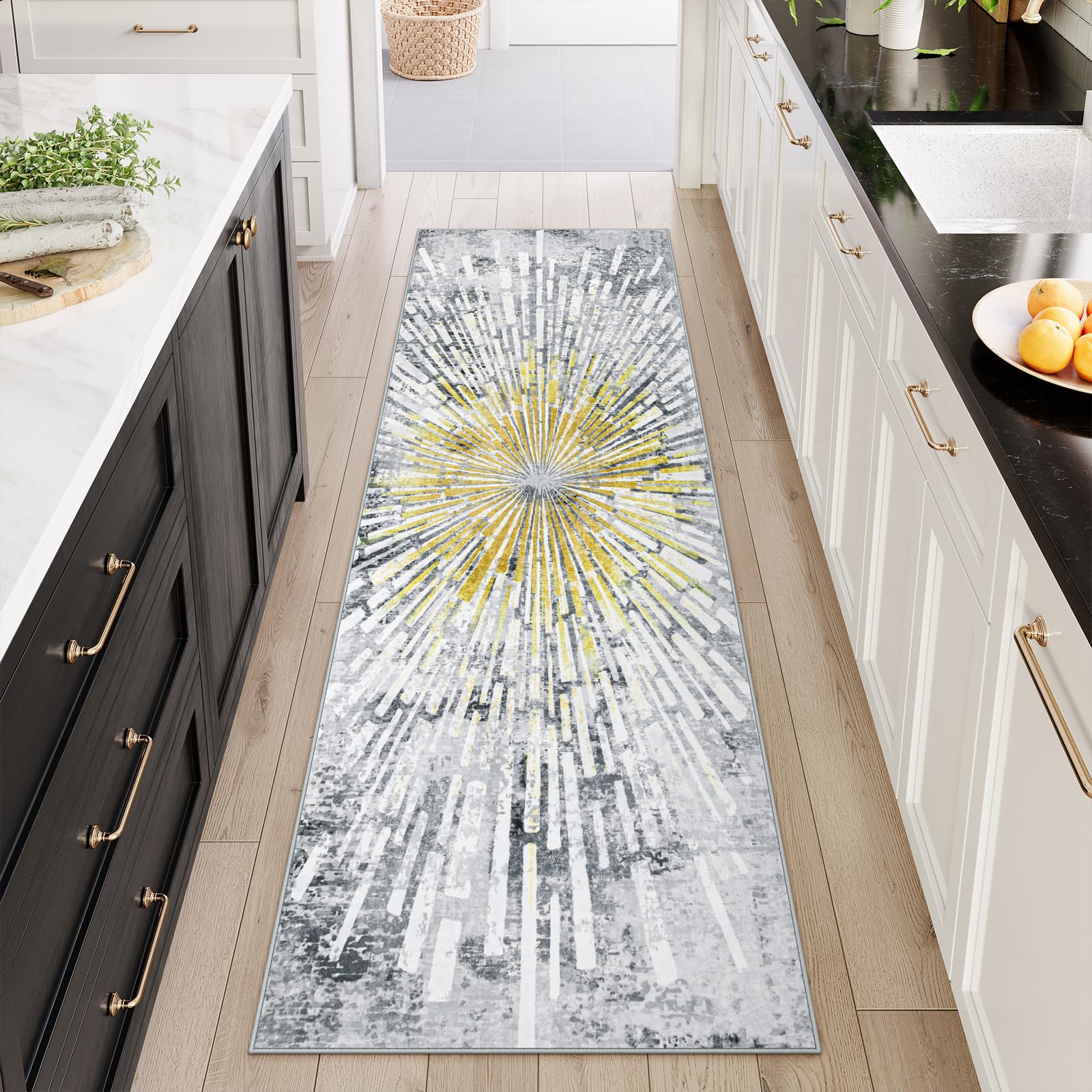 Amazon.com: Lahome Kitchen Runner Rug 2.5x8, Non-Slip Modern Kitchen ...