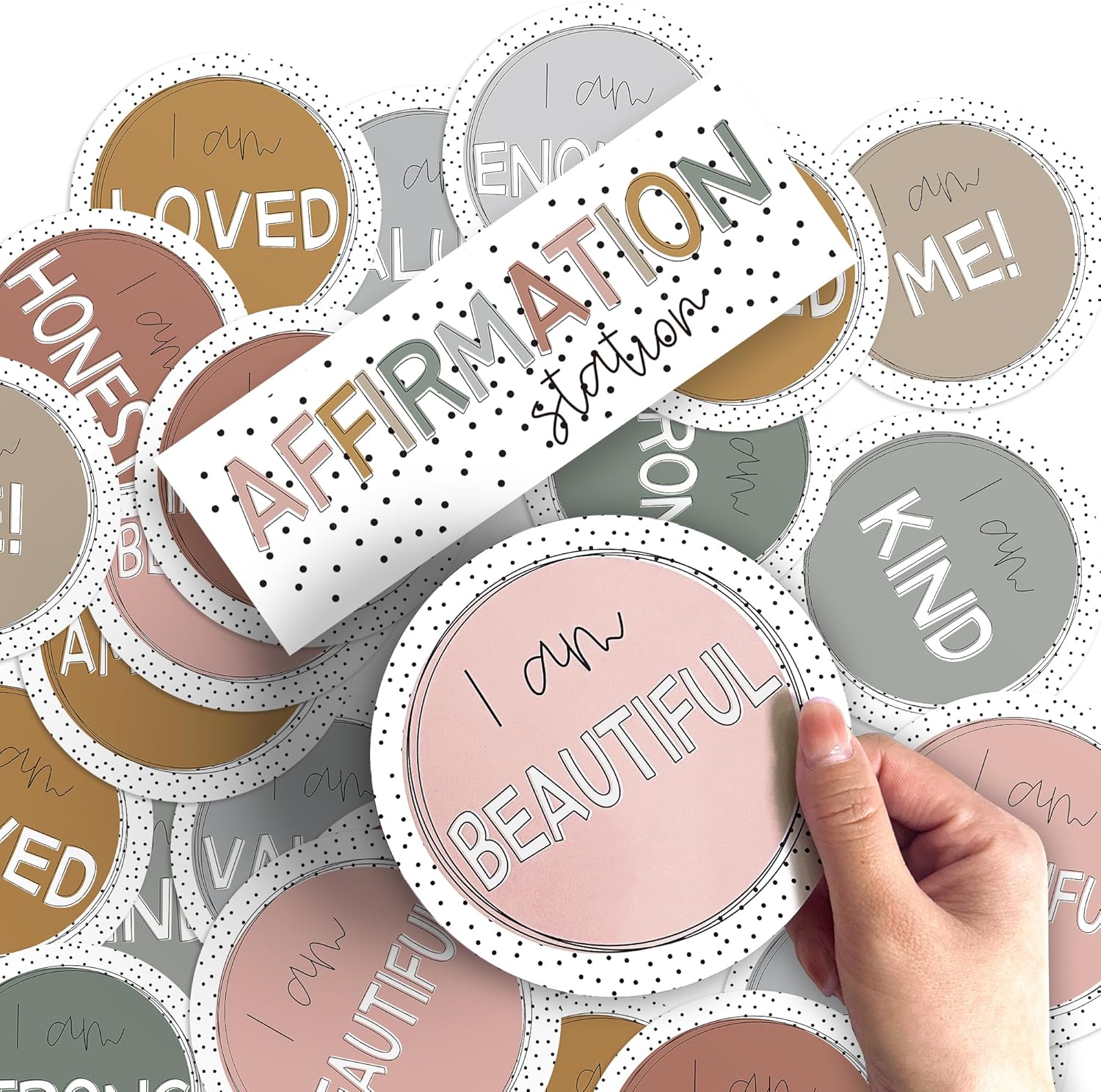 Amazon.com: 31 Pcs Spotty Positive Affirmation Station Classroom ...