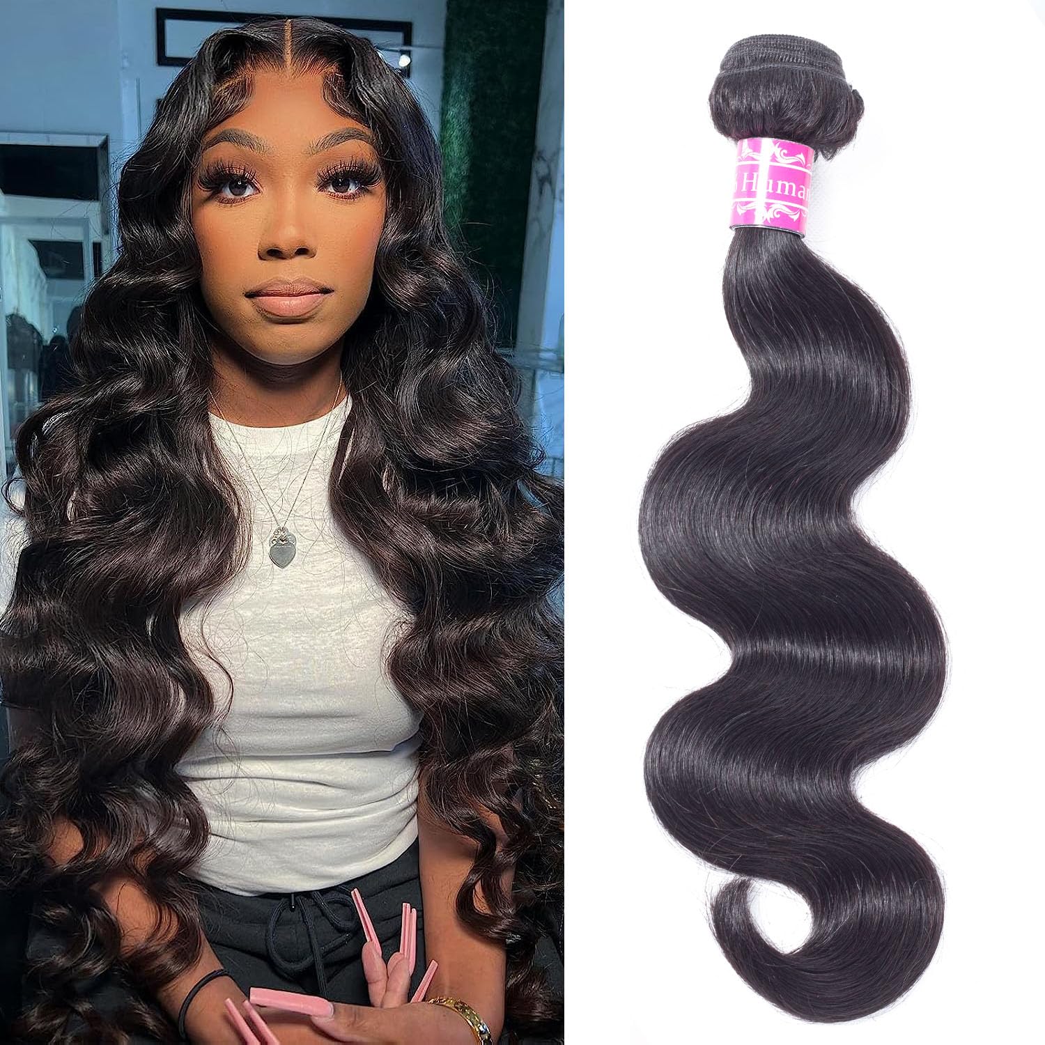 Amazon.com : 22 Inch Body Wave Bundles Human Hair 1 Bundles Body Wave ...