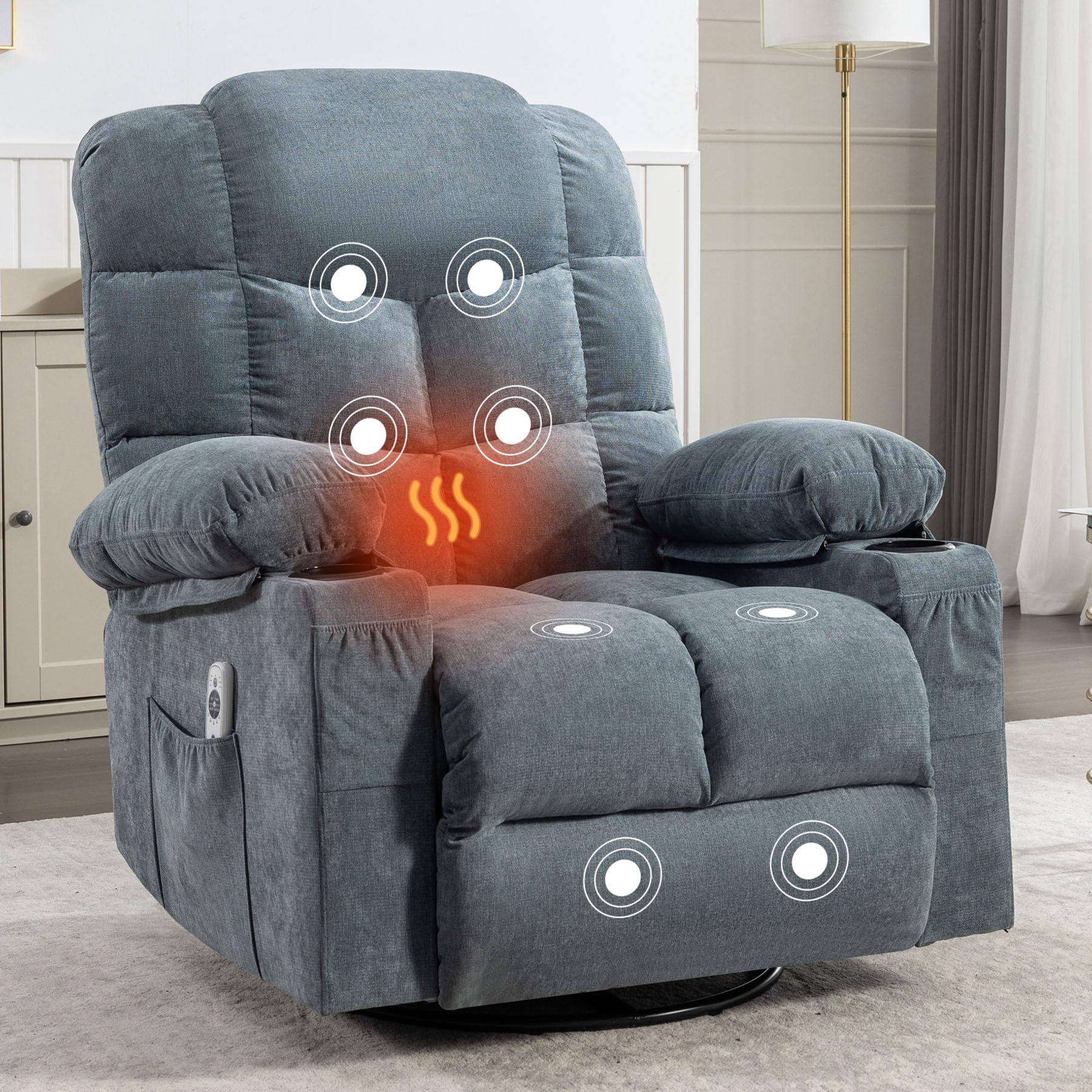 Amazon.com: Massage Chair Recliner with Heat&USB,Comfotable Lazy Boy ...