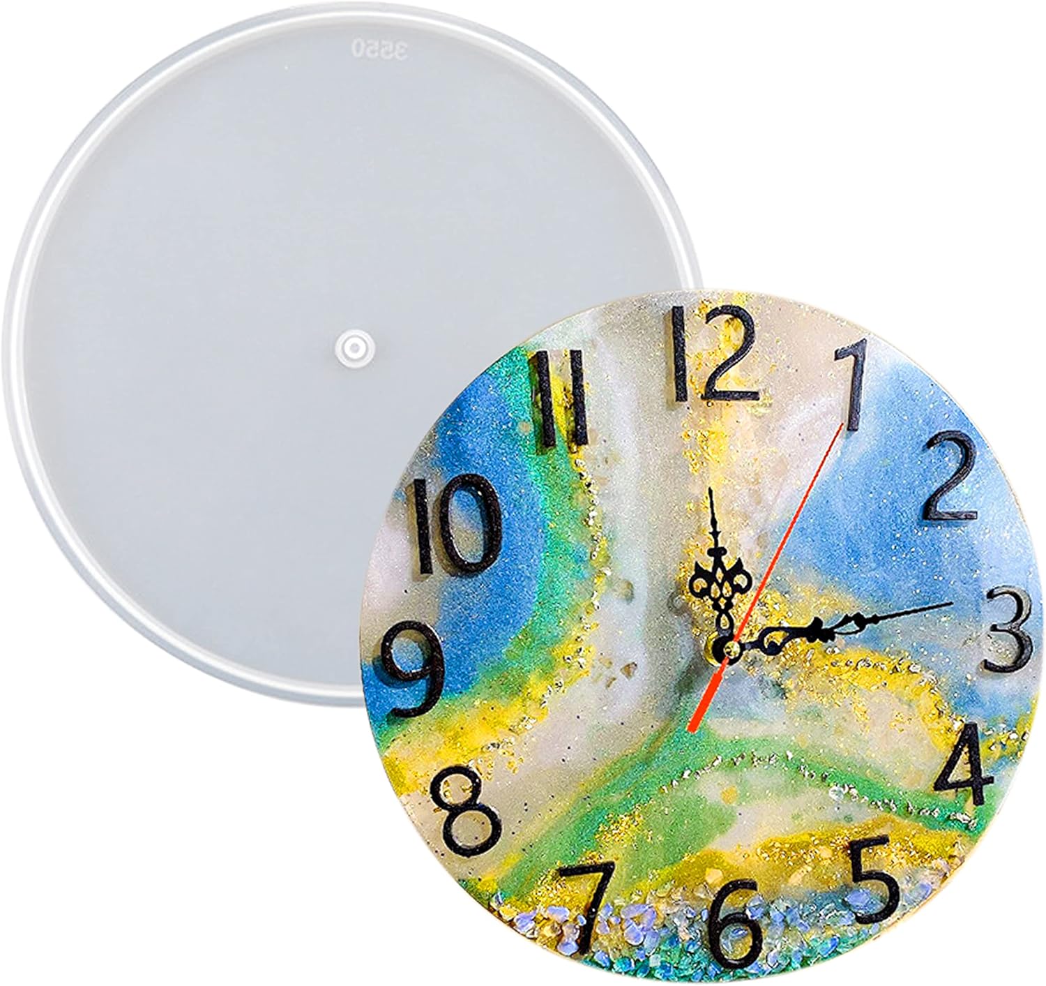 Amazon.com: ATYUSVIC 14 Inch Large Round Clock Resin Mold DIY Arabic ...