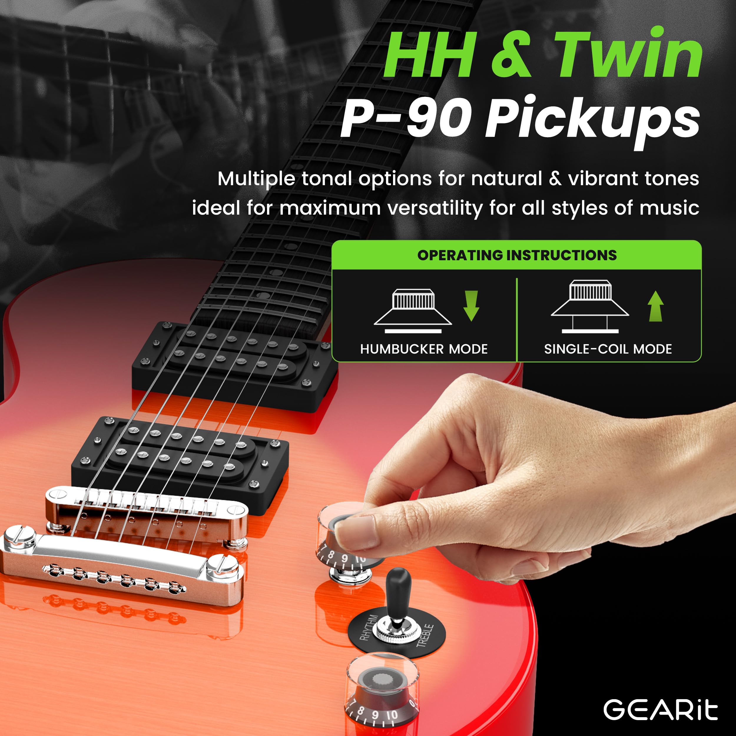 Snapklik.com : GEARit 39 Inch Full Size Electric Guitar Bundle w ...