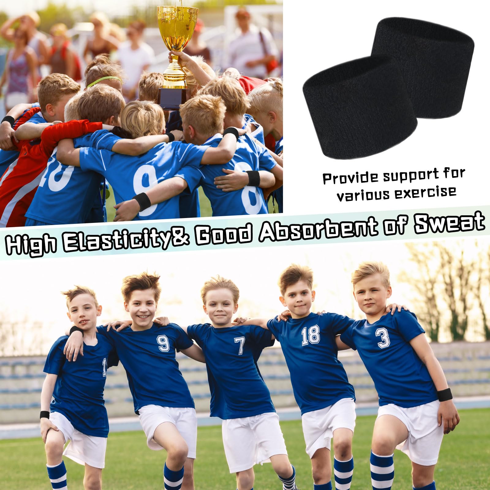 Snapklik.com : Lounsweer 72 Pcs Sweatbands Bulk For Summer Camp Teams ...