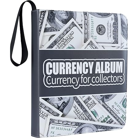 Ettonsun 120 Pockets Paper Money Collection Album Book Dollar Bill ...