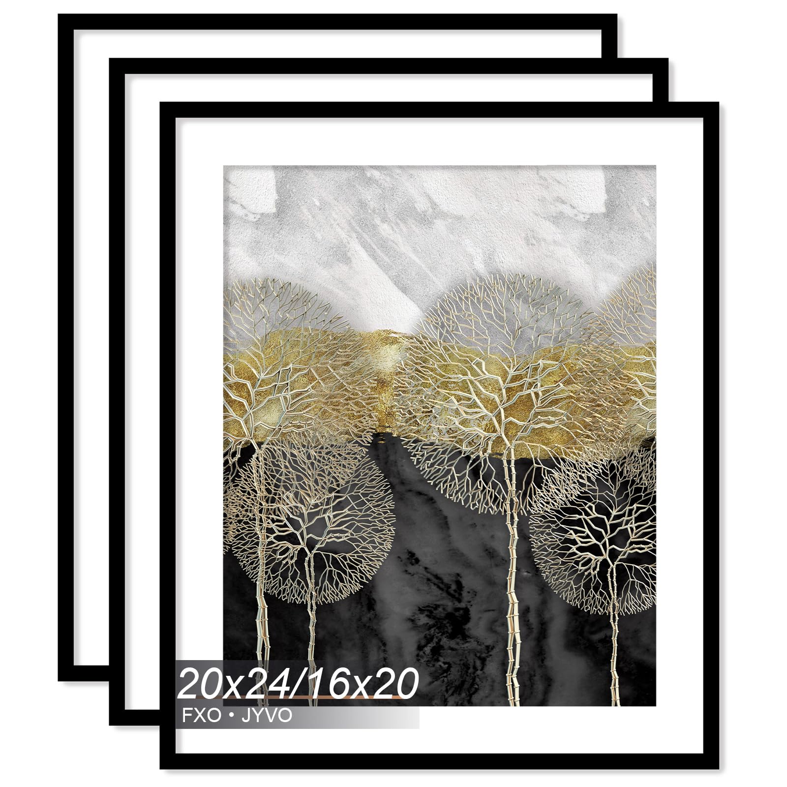 Amazon.com - Fxojyvo 20x24 Picture Frame Set of 3, Display Poster 16x20 ...