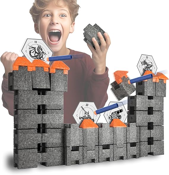Amazon.com: Blaster Blocks: Castle Pack - Buildable & Destroyable ...