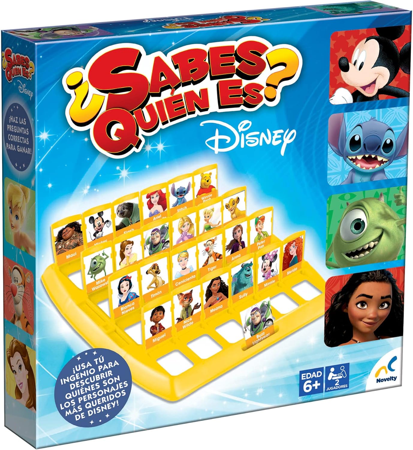 Novelty Corp - Juego de Mesa Infantil ¿Sabes Quién Es? Disney - Adivina ...
