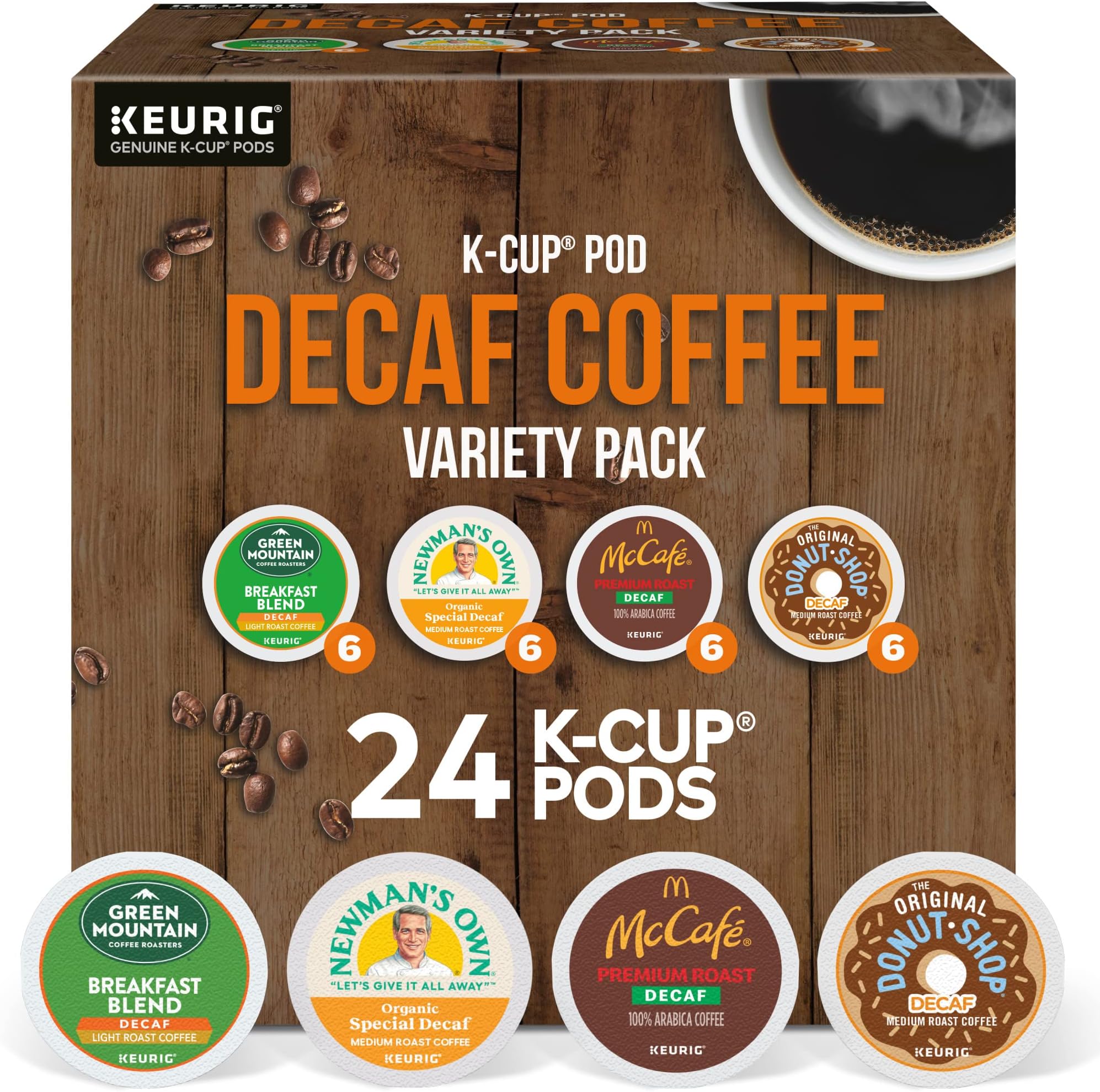 Amazon.com : Keurig Decaf Coffee Variety Pack, Keurig Single Serve K ...