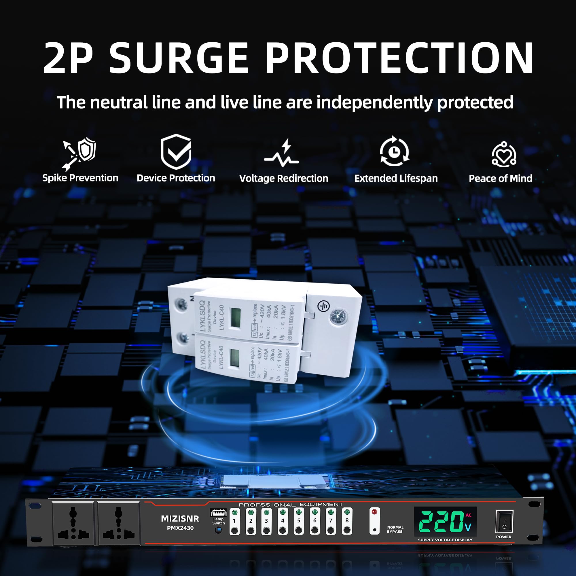 Snapklik.com : MIZISNR Power Conditioner For Audio Equipment, 10 Outlet ...