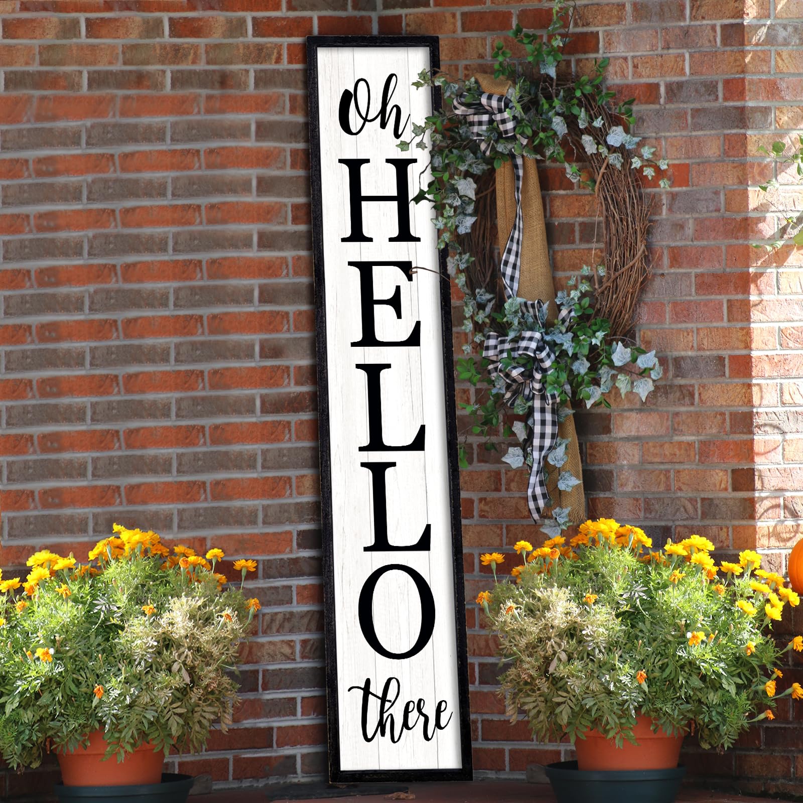 Amazon.com : Oh Hello There Outdoor Welcome Sign For Front Porch ...