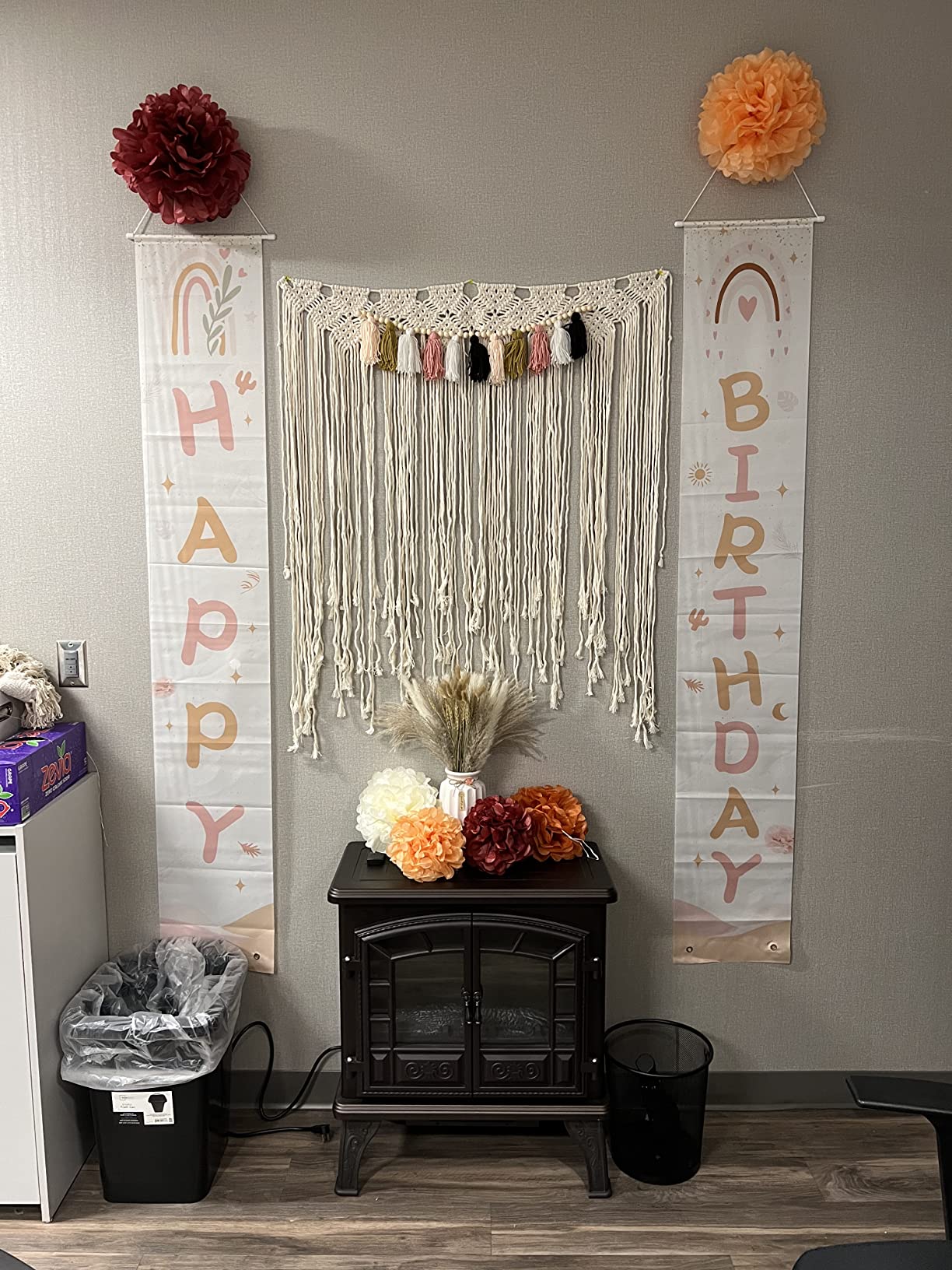 Amazon.com: Boho Rainbow Birthday Decorations-Happy Birthday Porch Sign ...