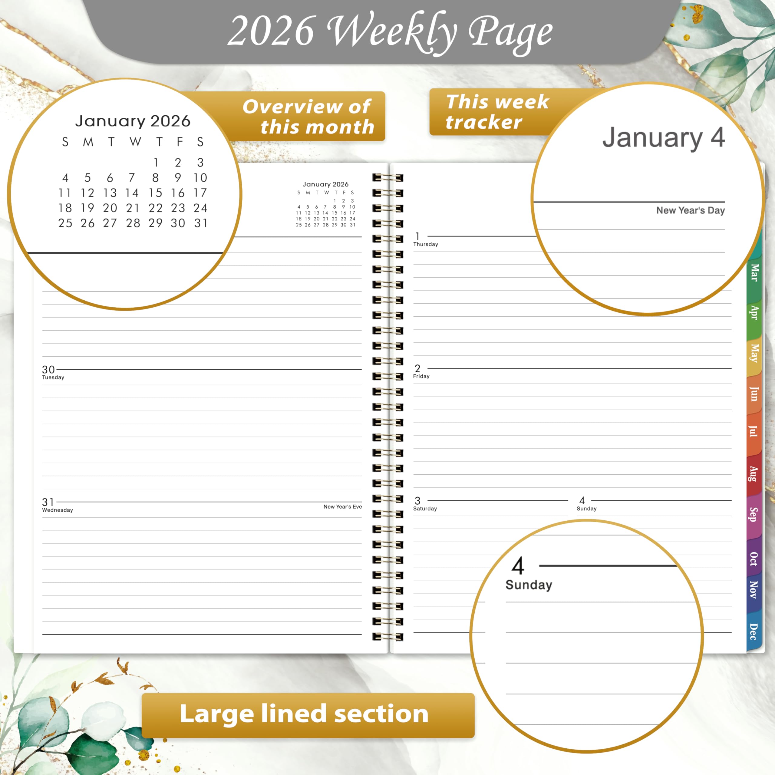 Snapklik.com : 2026 Planner - January - December 2026, 2026 Planner ...