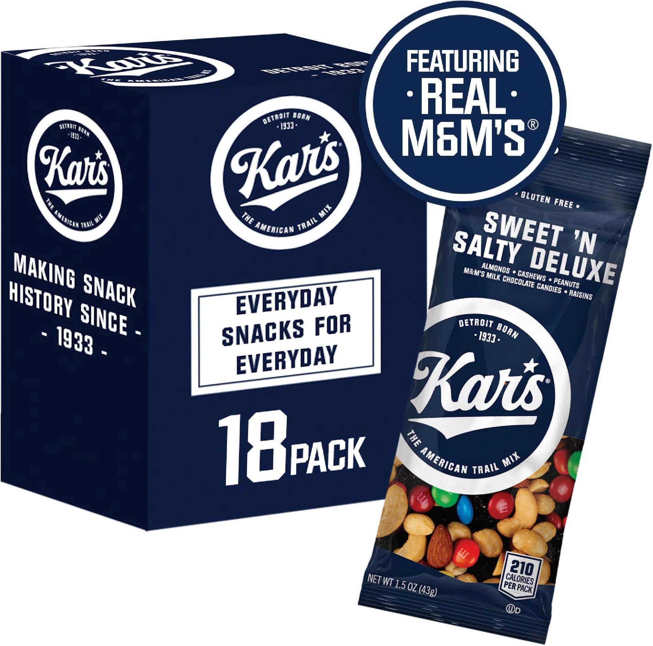 Amazon.com: Kar’s Nuts Sweet ‘N Salty Deluxe Trail Mix, 1.5 oz Individual Snack Packs – Bulk ...