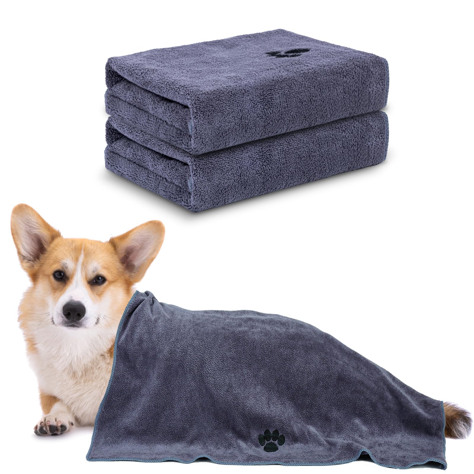 Amazon.com : WOUSEDO Microfiber Dog Towels for Drying Dogs,40'' X 23.6 ...