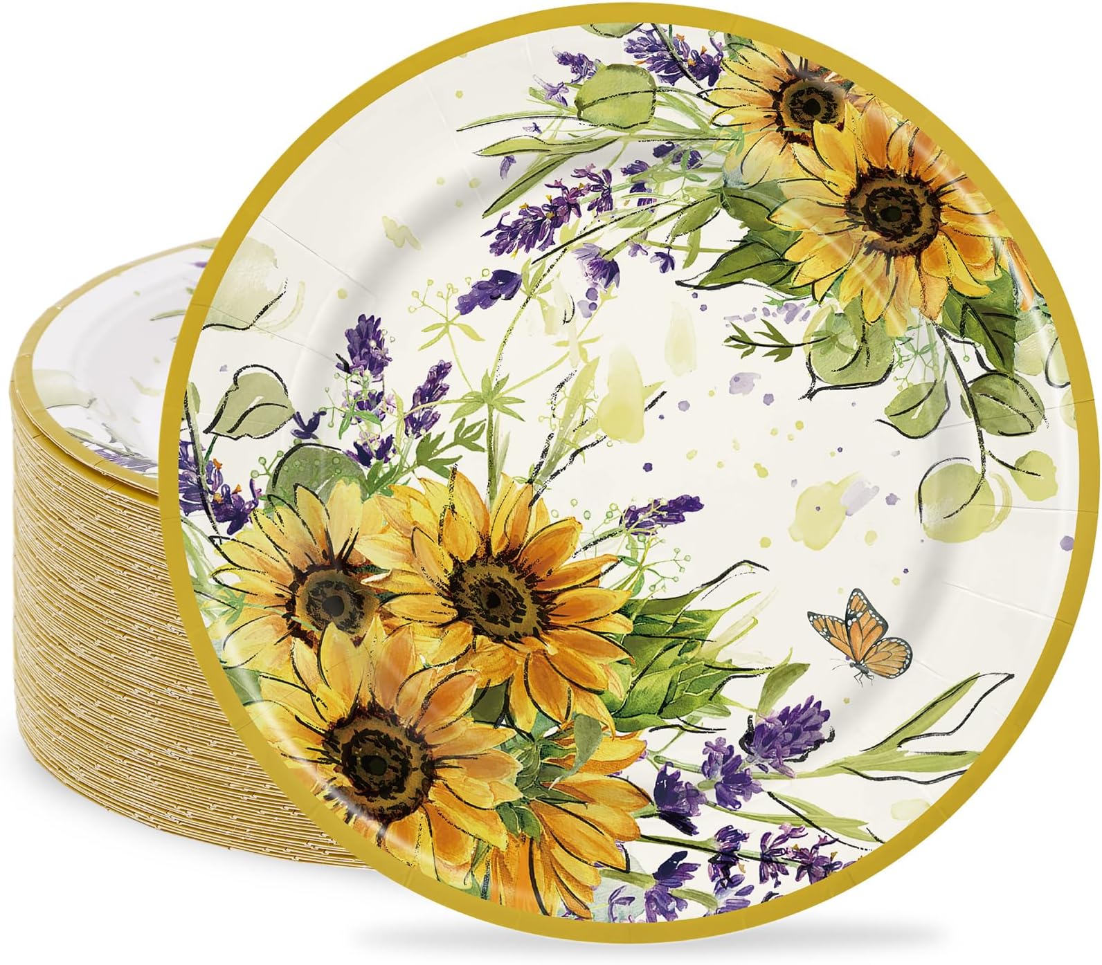 Amazon.com: Generic AnyDesign Sunflower Party Supplies Kit Serves 24 ...