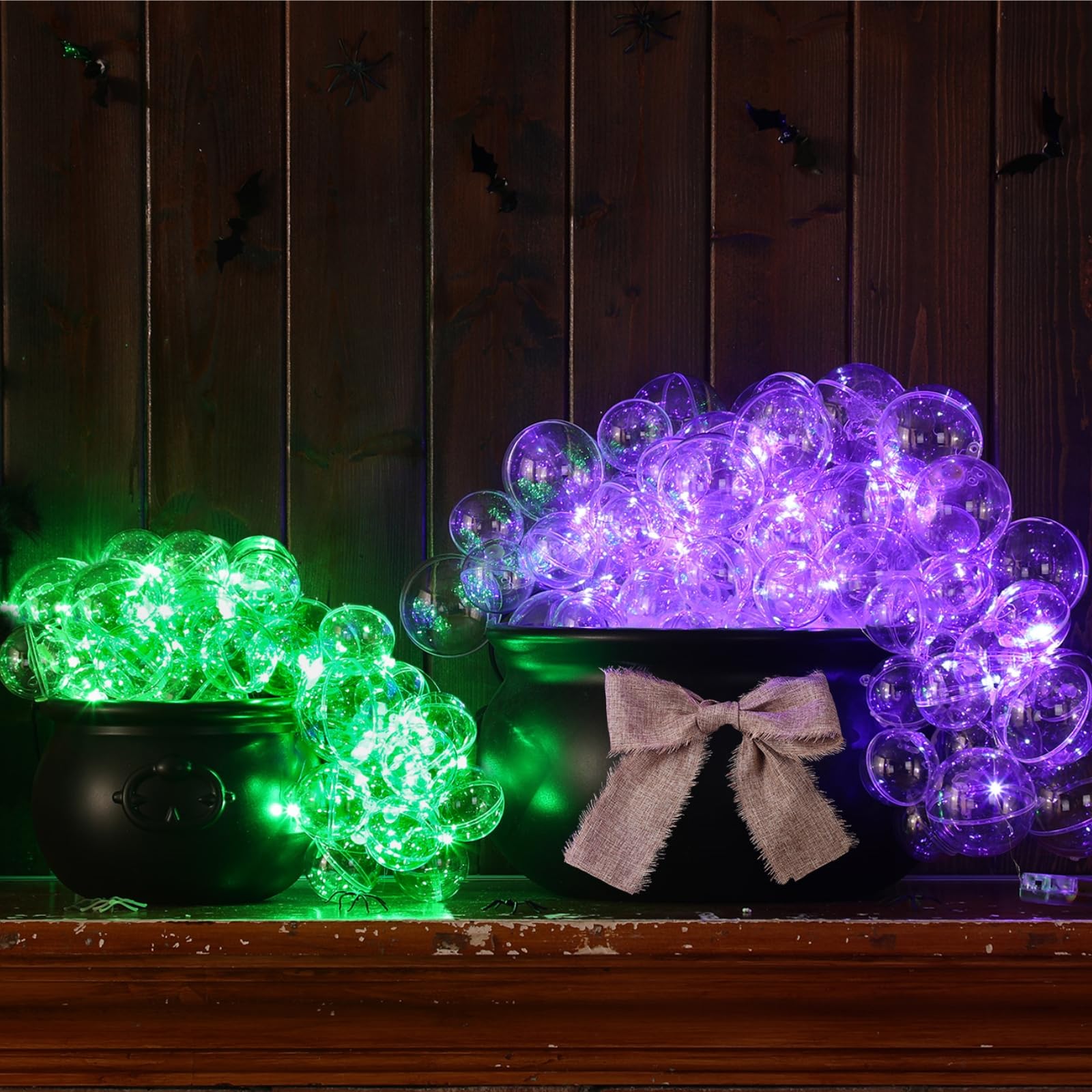 Amazon.com: Poen 2 Sets Halloween Decorations Indoor, Black Plastic ...