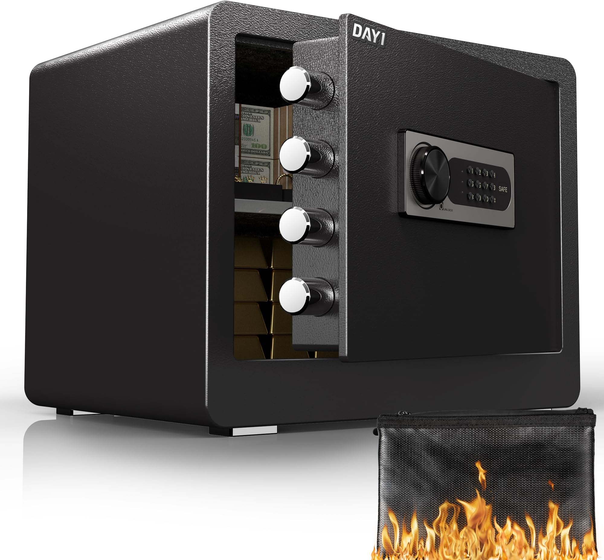 Global Industrial Hotel Safe Electronic Lock w/Card Slot, Keyed ...