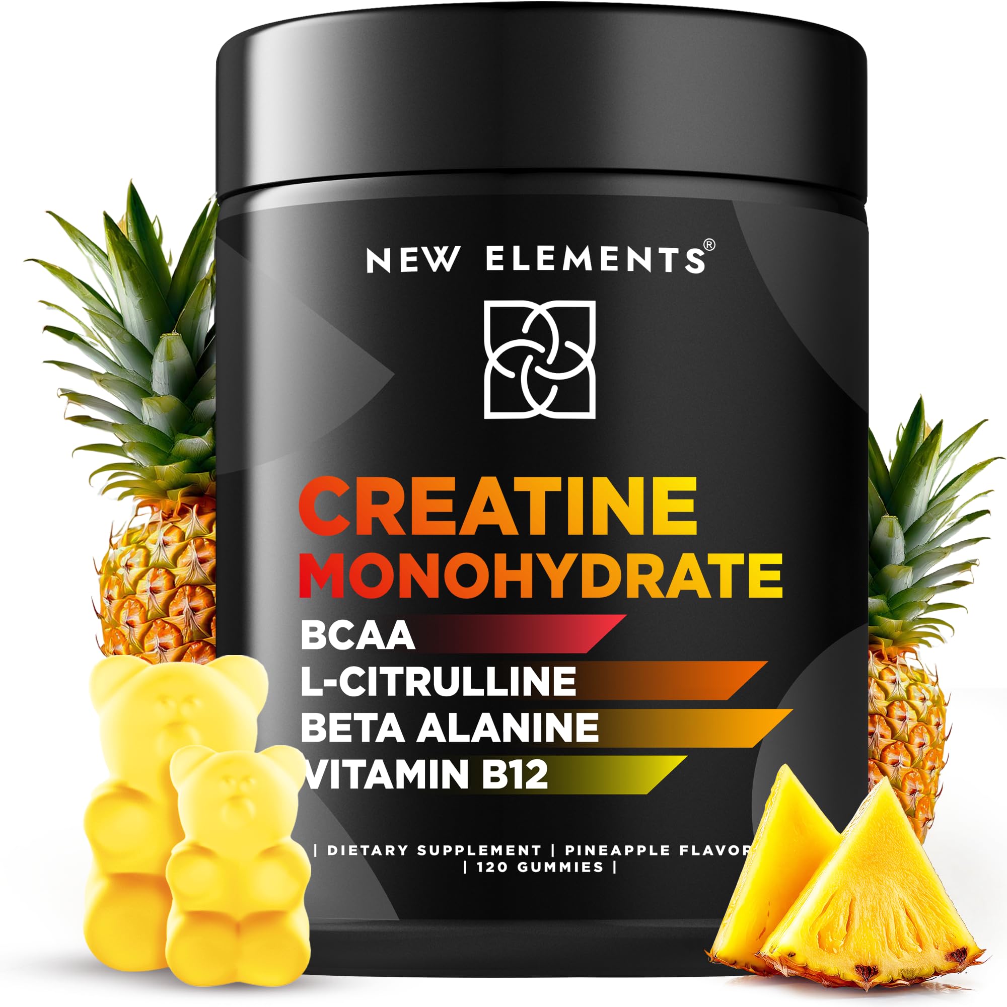 Amazon.com: Creatine Monohydrate Gummies 5mg with BCAA L-Citrulline ...