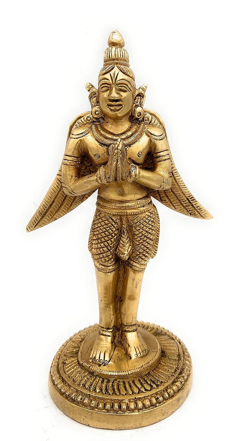 Buy South Indian Arts Brass Lord Garud Dev Idols | Garuddev Statues ...