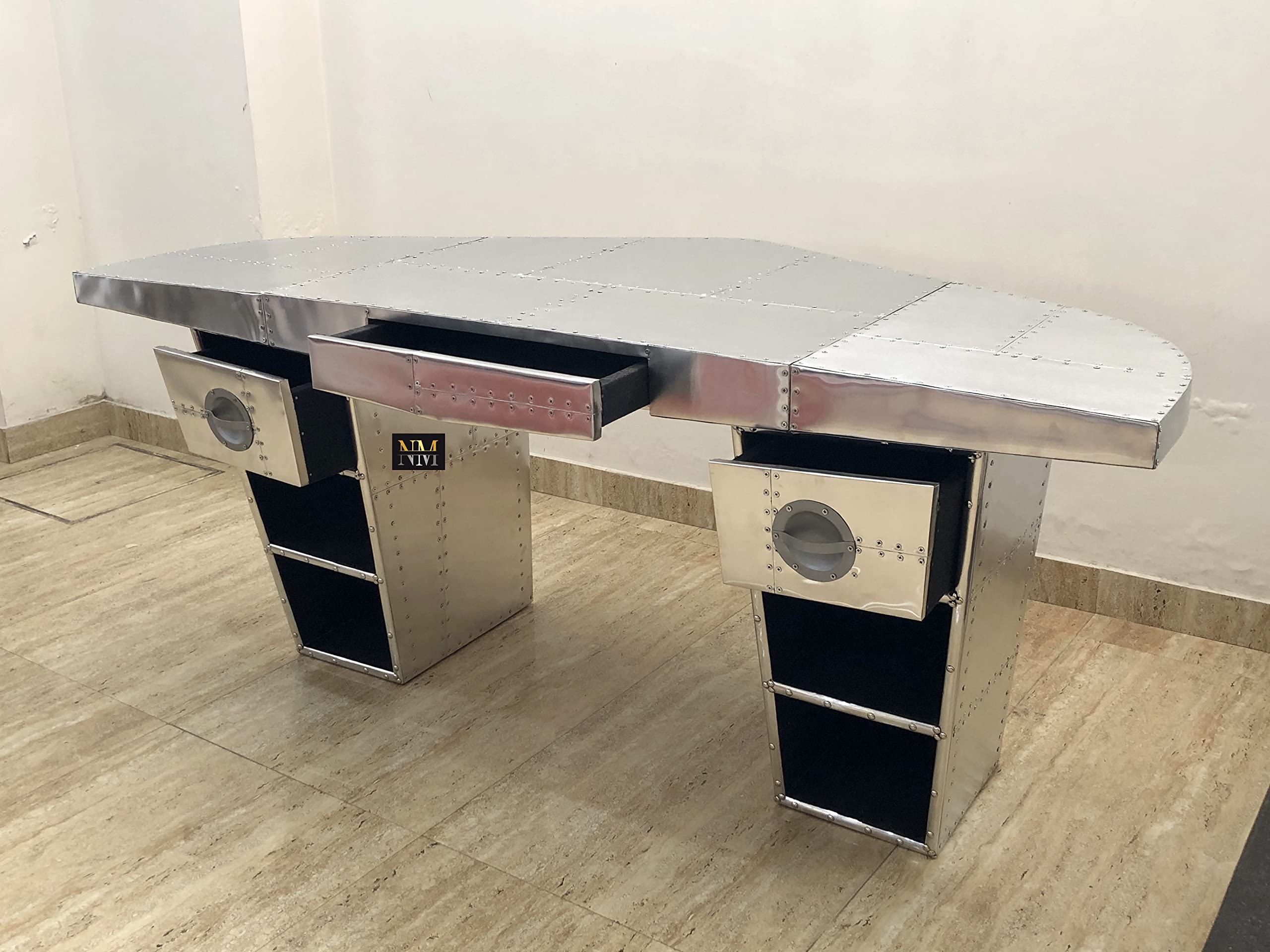 Amazon.com: NauticalMart Aviator Wing Desk Wing Shaped Aluminium Desk ...