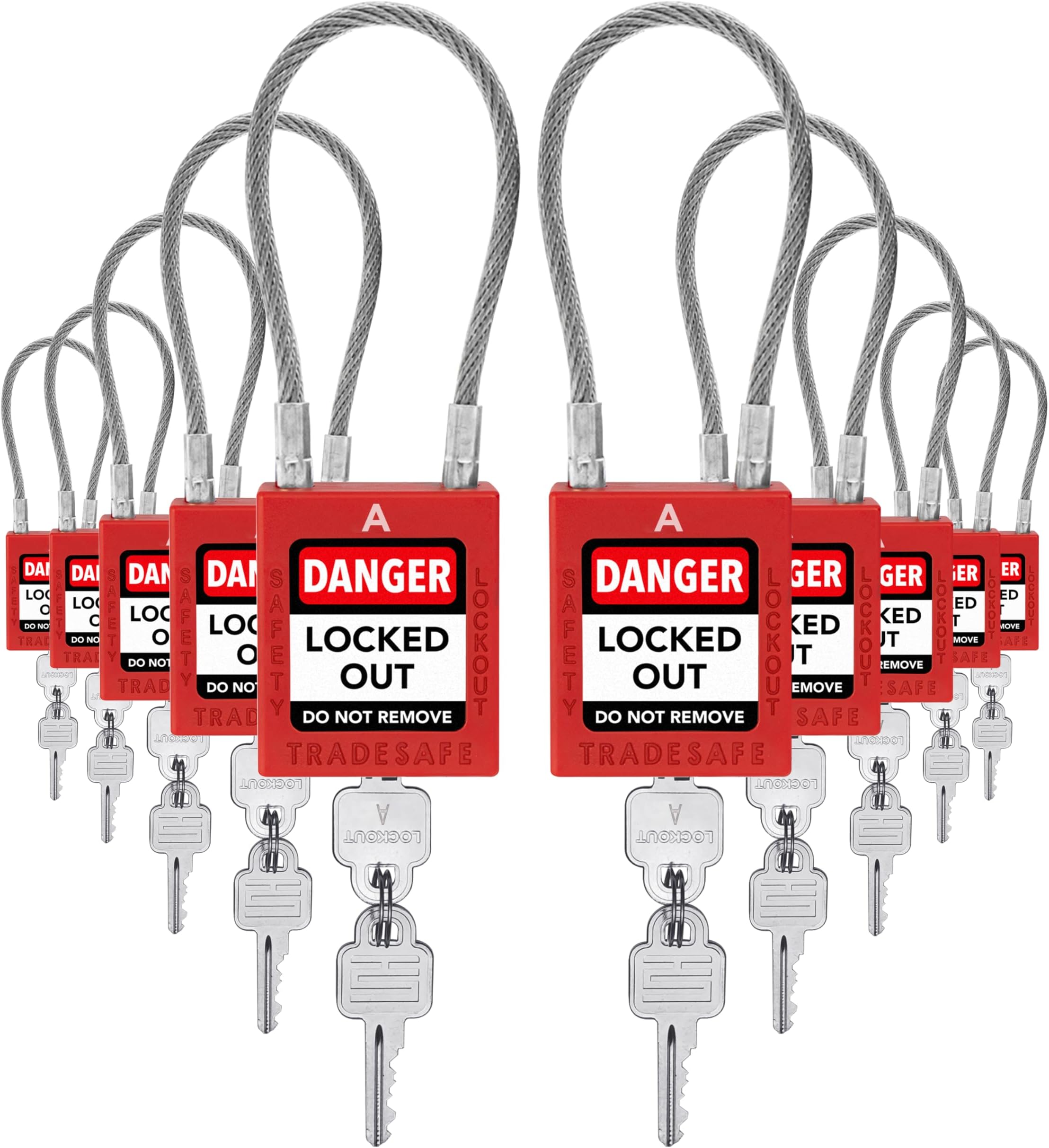 Master Lock 7C5RED Lockout Tagout Circuit Breaker Compact Padlock with ...