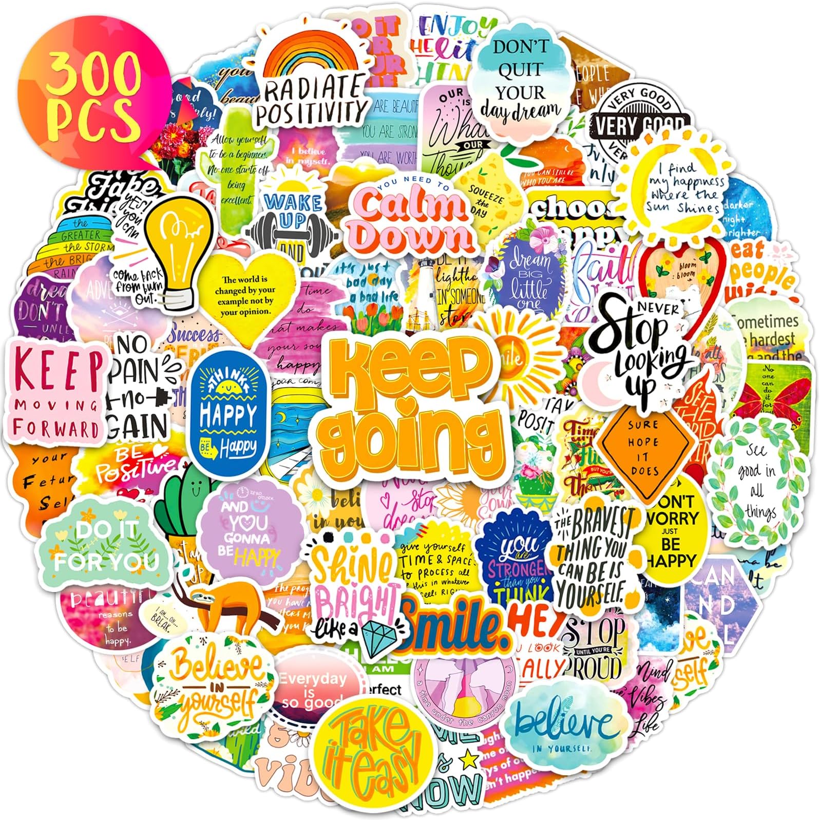Amazon.com: BOILUZIO 110PCS Inspirational Stickers, Upgraded ...
