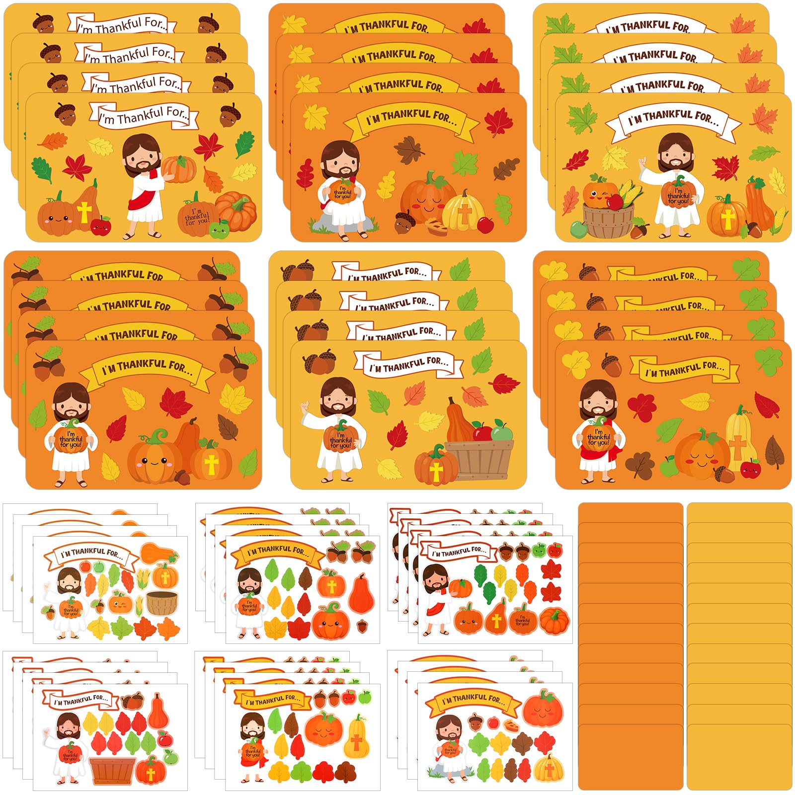 Amazon.com: Seenelling 24 Sets Thankful for Placemat Craft Kit for Kids ...