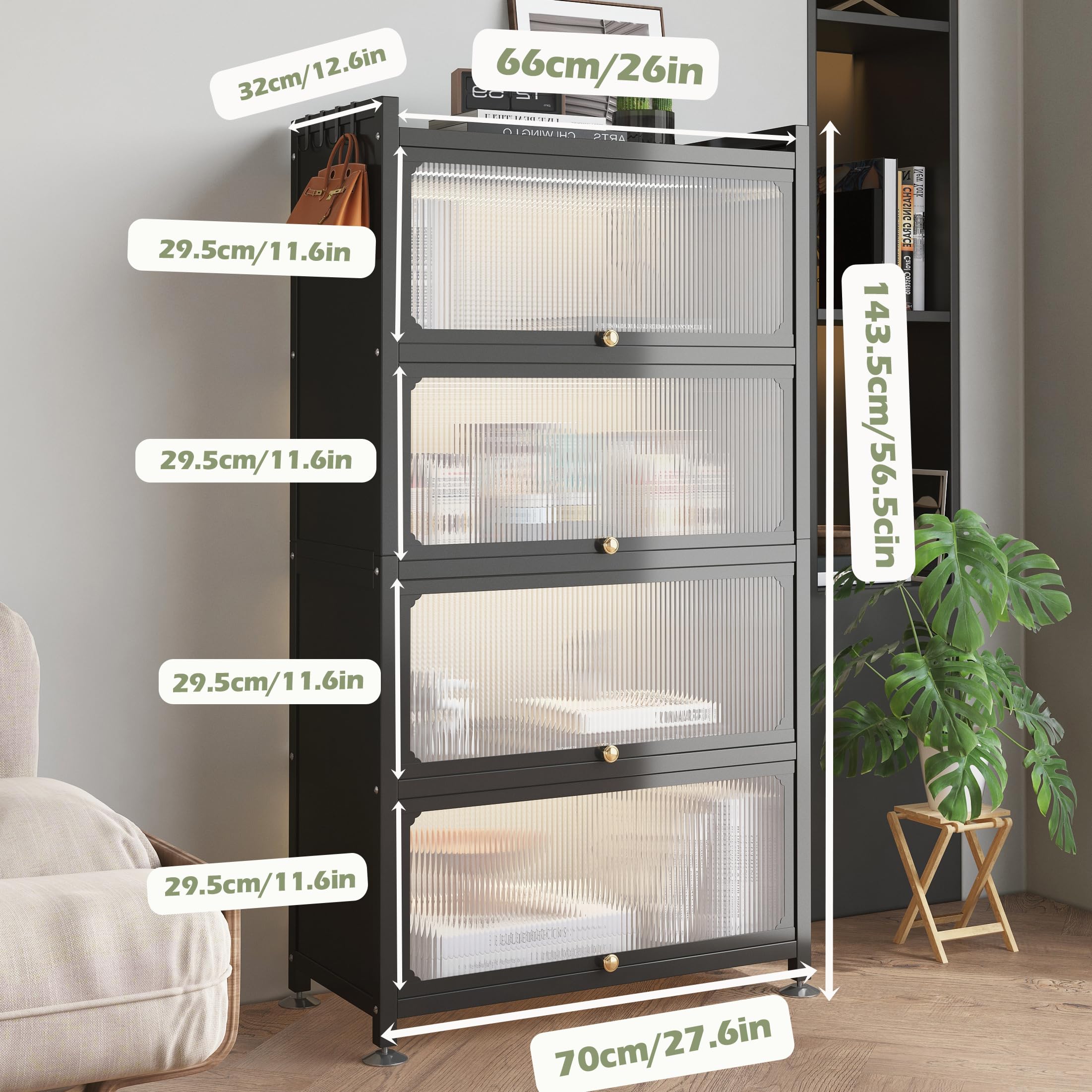 Snapklik.com : COVAODQ 5 Tier Pantry Storage Cabinet Baker Racks For ...