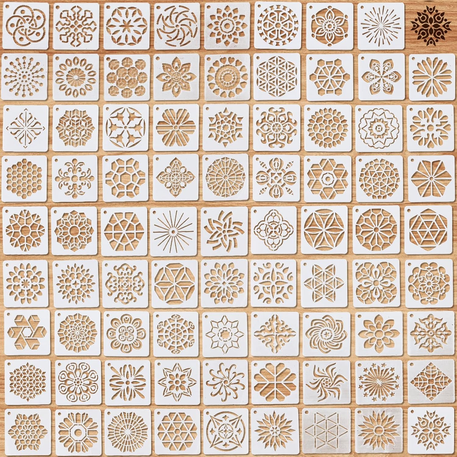 Amazon.com: 80 Pieces Mandala Stencils for Painting 3 x 3 Inch Mandala ...