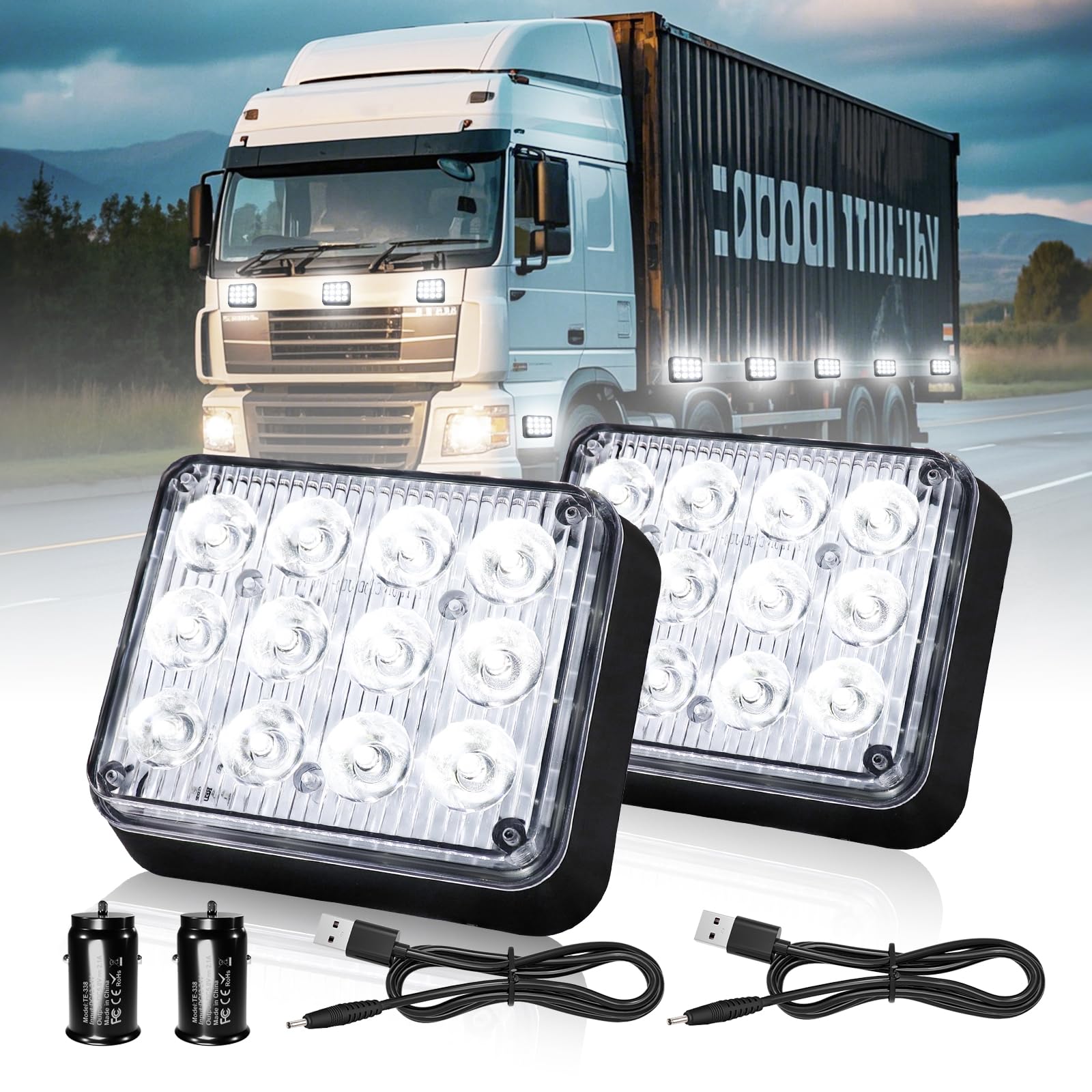 Snapklik.com : Raryloy Rechargeable LED Flashing Lights For Vehicles ...