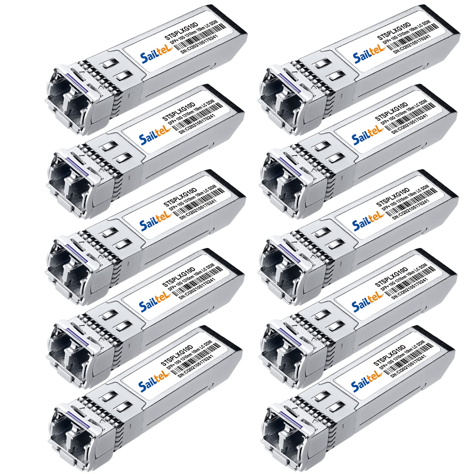 Amazon.com: 10G Gigabit Single Mode SFP+ LC Module,10G 1310nm SMF, up ...