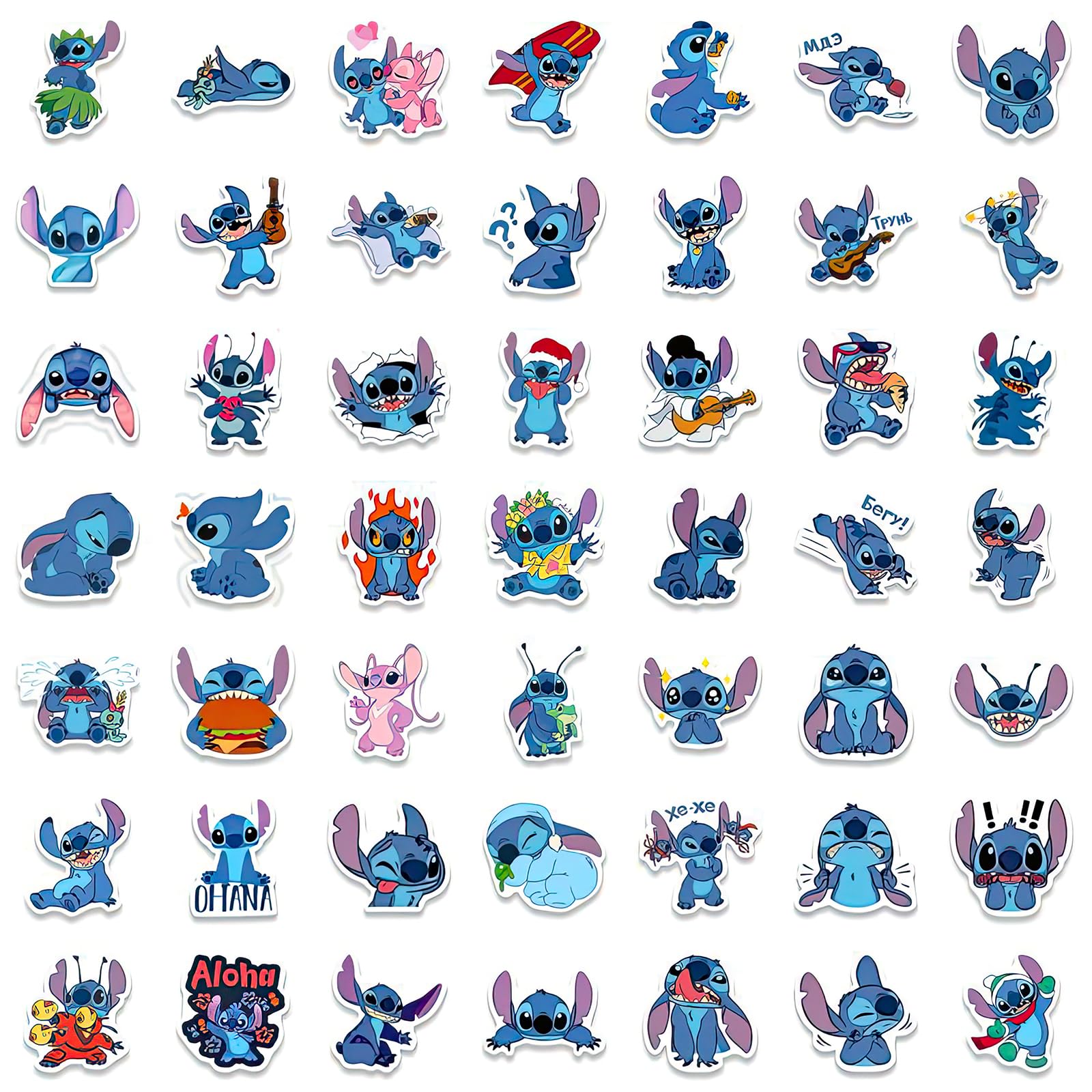 100Pcs Cartoon Stickers Stitch Stickers for Water Bottles, Anime ...