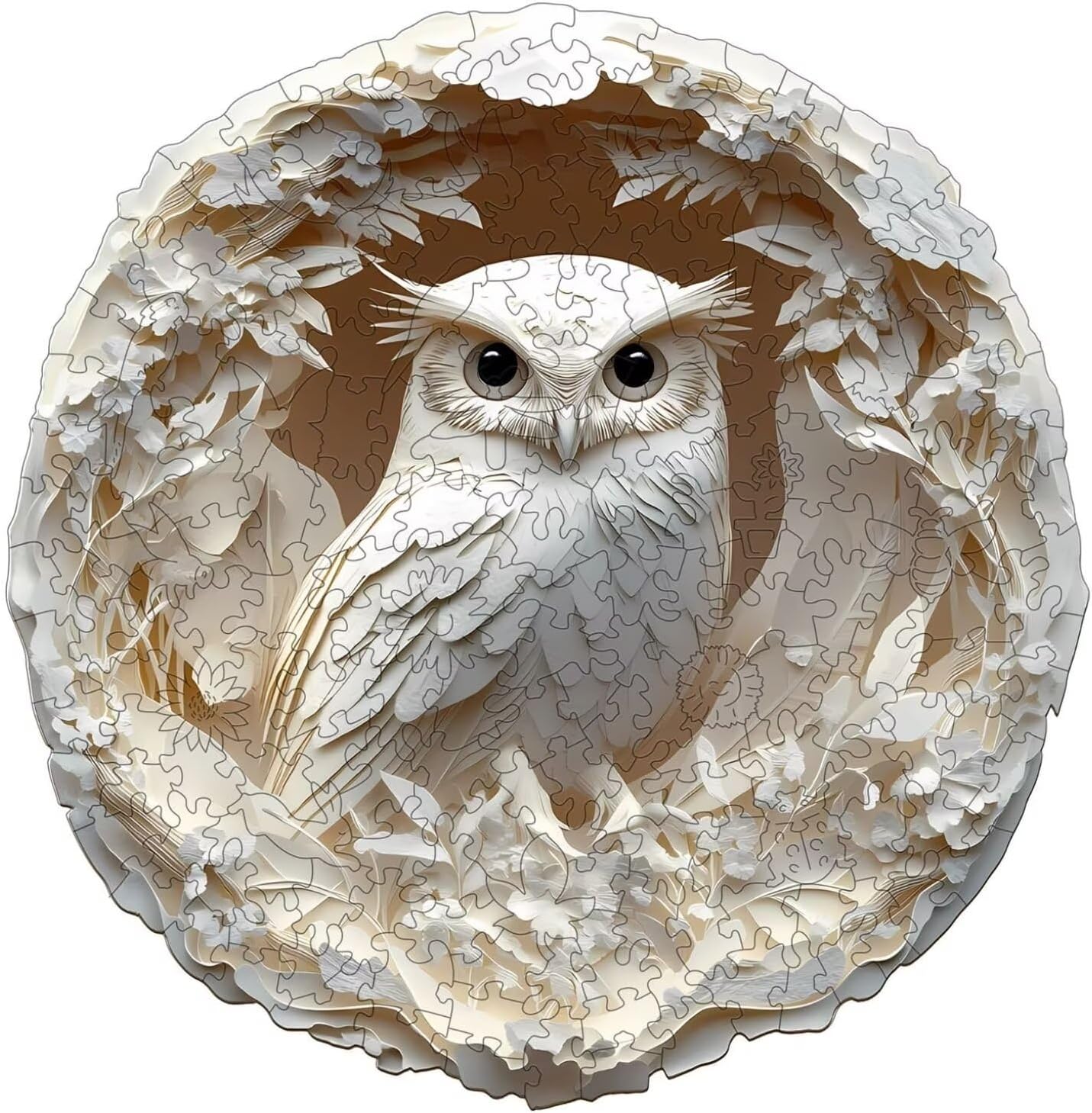 Amazon.com: Jollitot Wooden Puzzles Adults, 3D Paper Carved Owl Puzzle ...