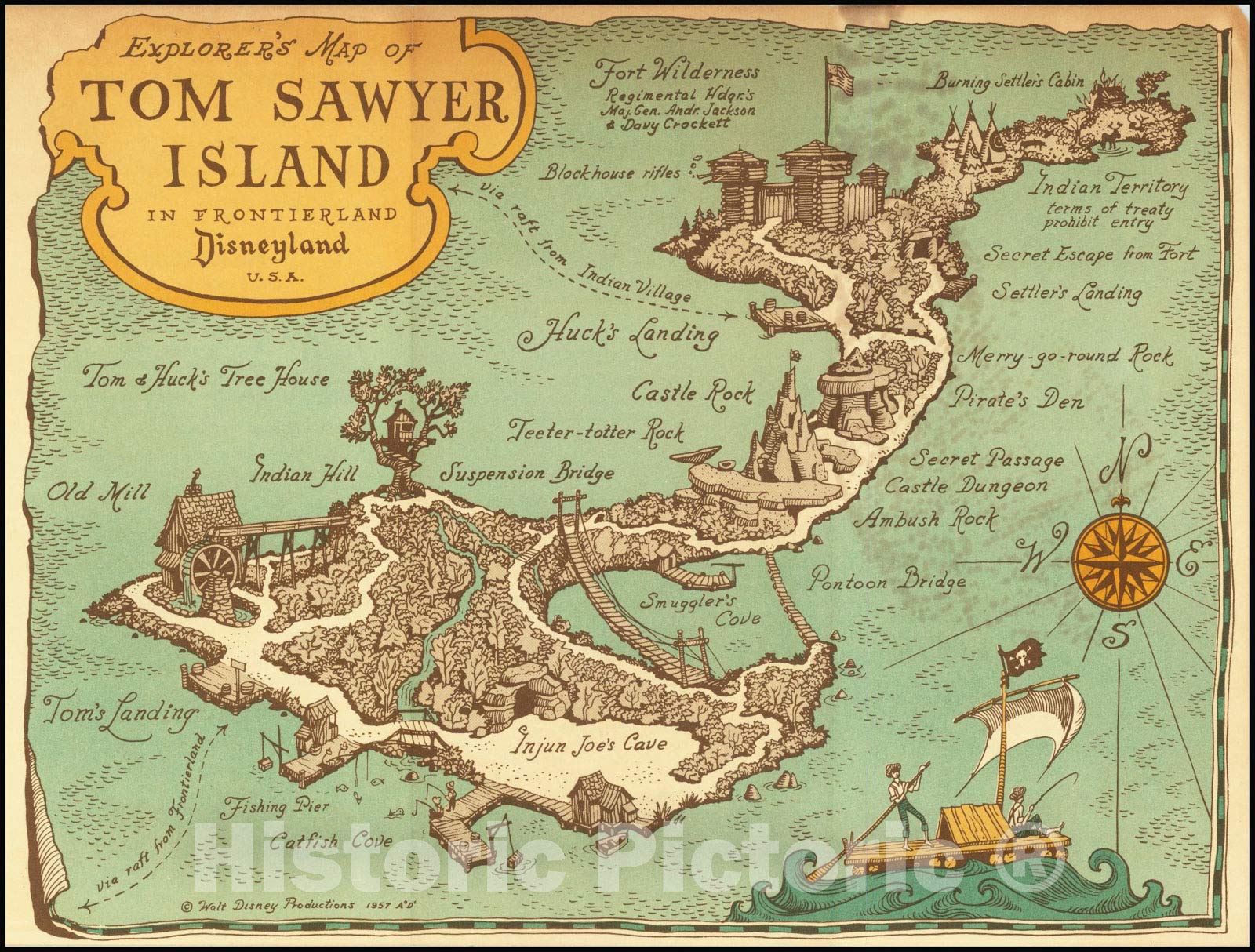 Frontierland Map Disneyland