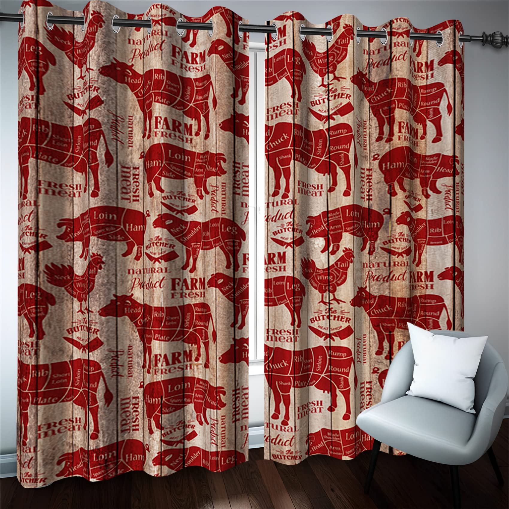 Butchers Curtains Meat Curtains Luxury Thickened Hanging Basket Chair