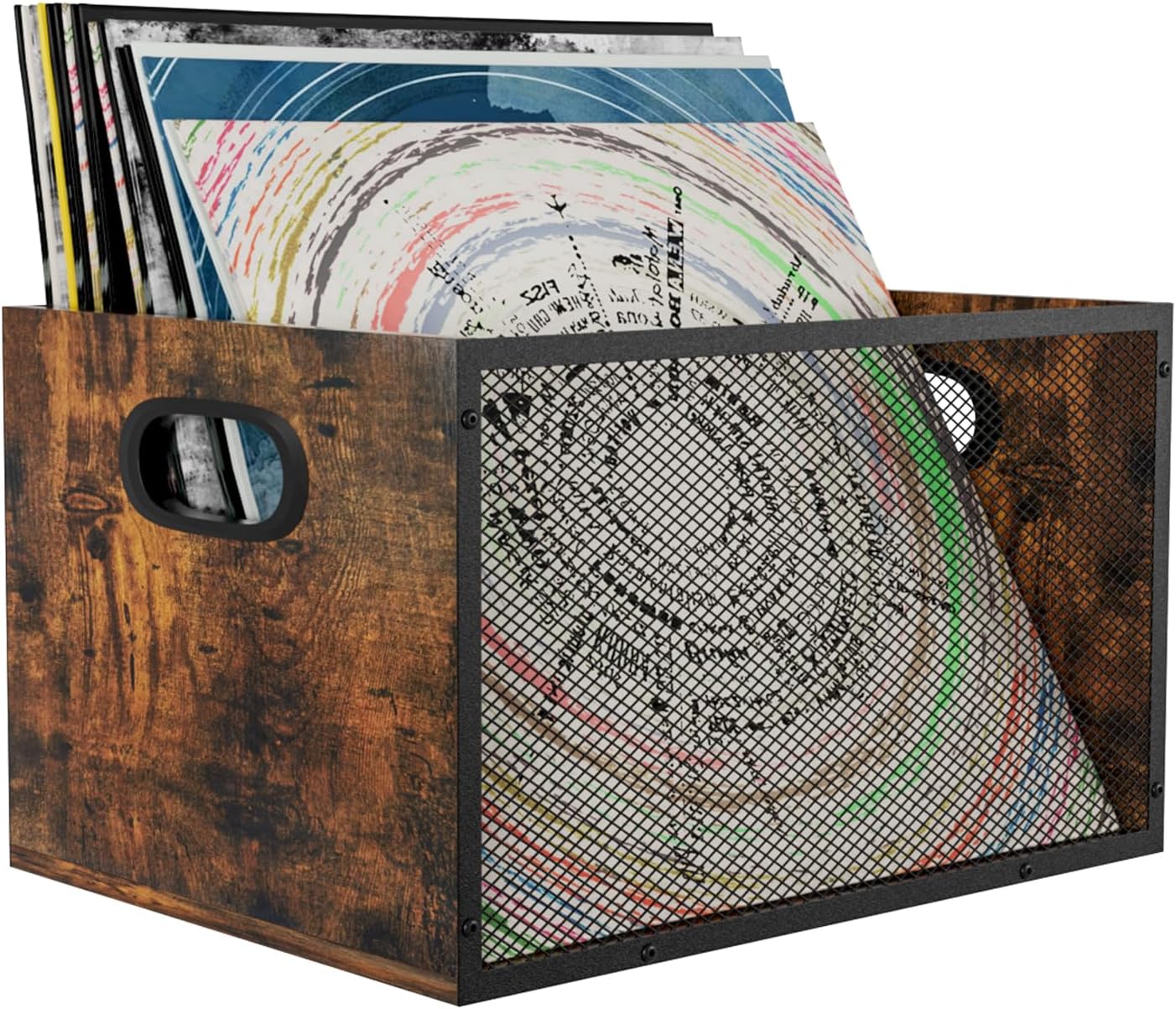 Amazon.com : walowalo Vinyl Record Storage Record Holder with Handle ...