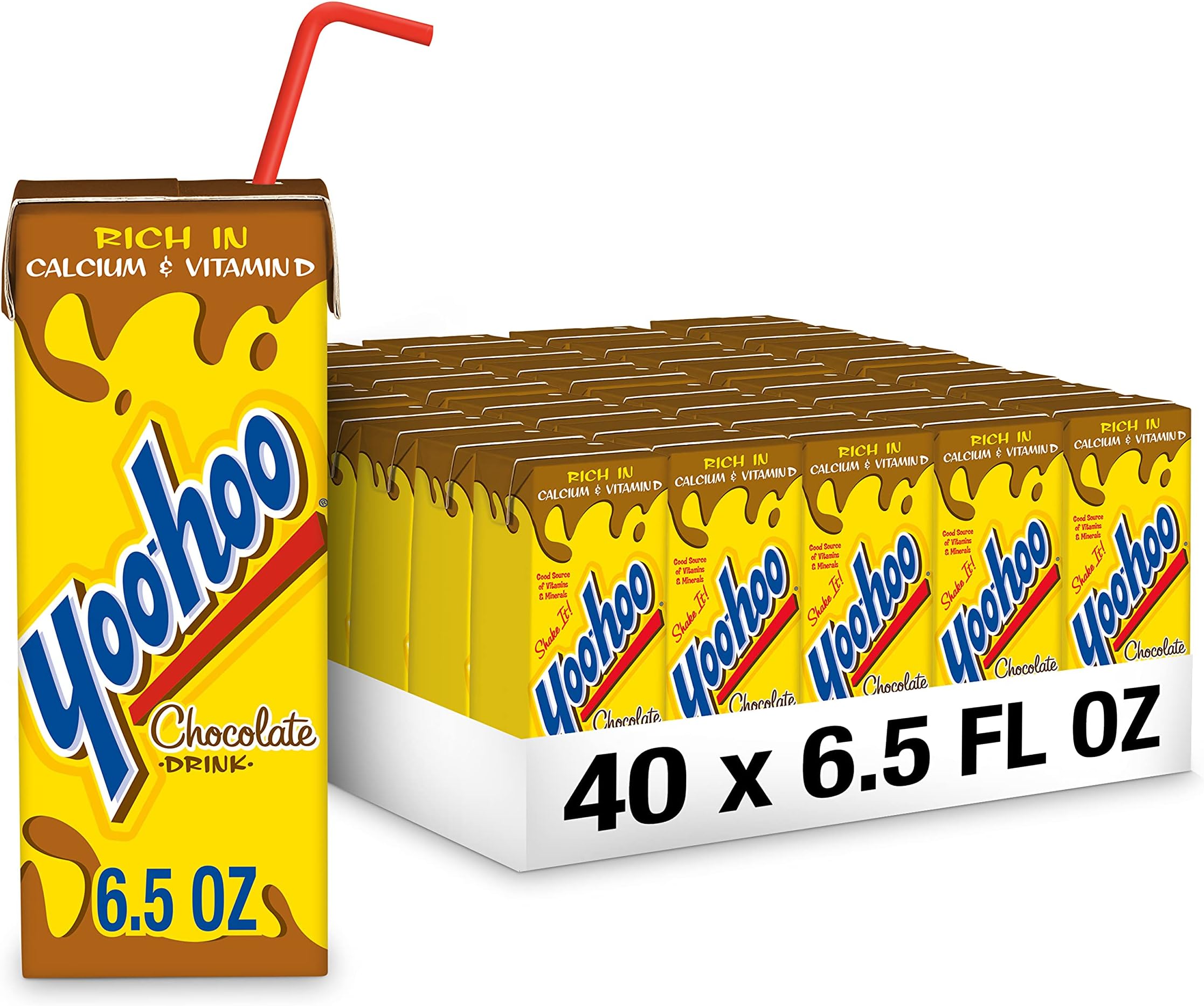 Amazon.com: Yoo-hoo Chocolate Drink, 6.5 fl oz boxes, 40 Count (4 Packs of 10) : Grocery ...