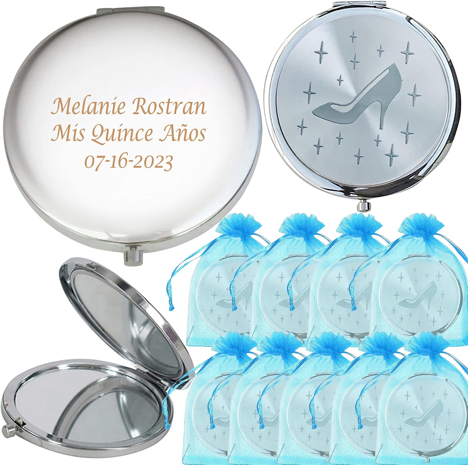 Amazon.com: 12 PCS Personalized Customized Compact Mirror for ...