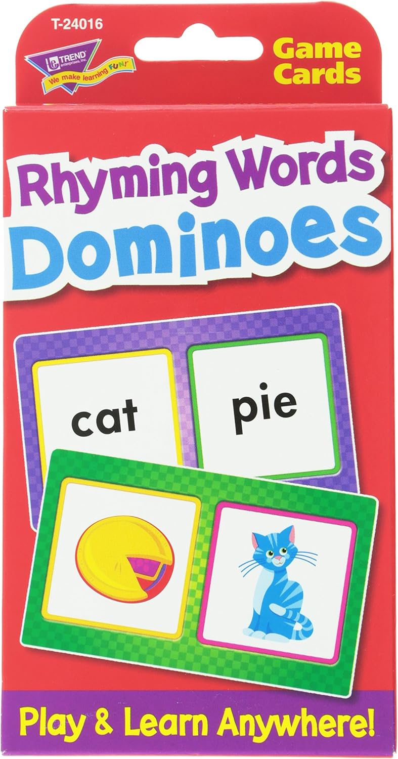 Amazon.com: Trend Enterprises Inc Rhyming Words Dominoes Challenge ...