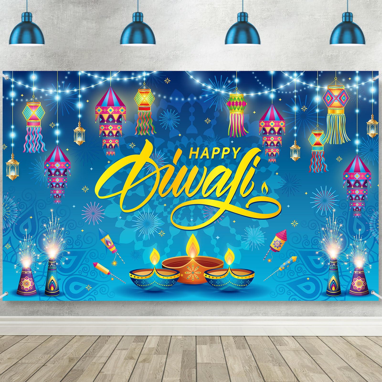 8x6FT Indian Festival Decor Happy Diwali Backdrop 8x6FT - Indian ...
