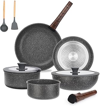 Amazon.com: 16PCS Pots and Pans with Removable Handles, Customized ...