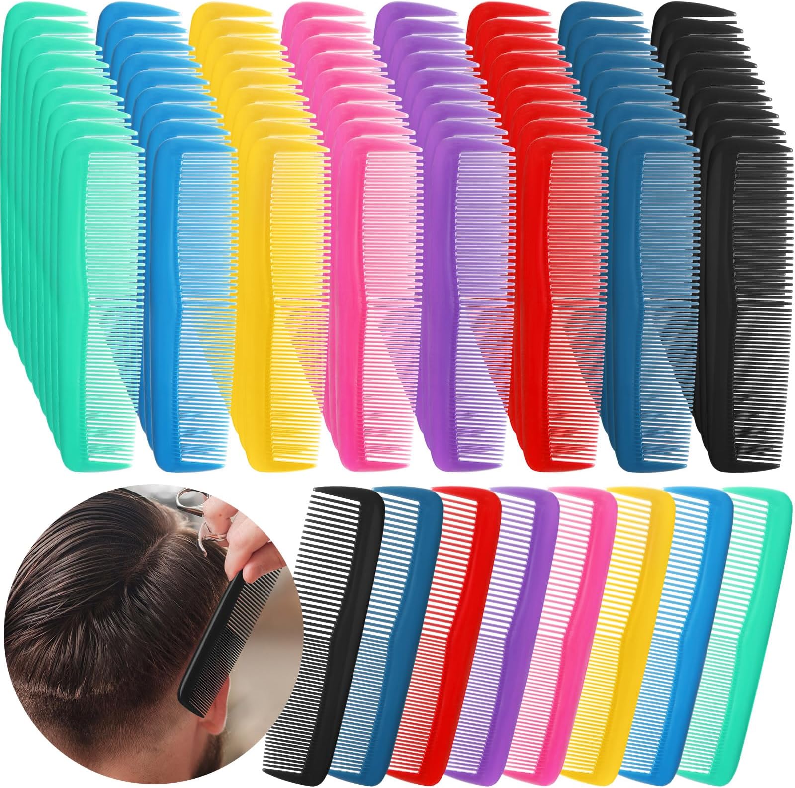 Amazon.com : 100 Pieces Colorful Hair Combs, Pocket Hair Combs Fine ...