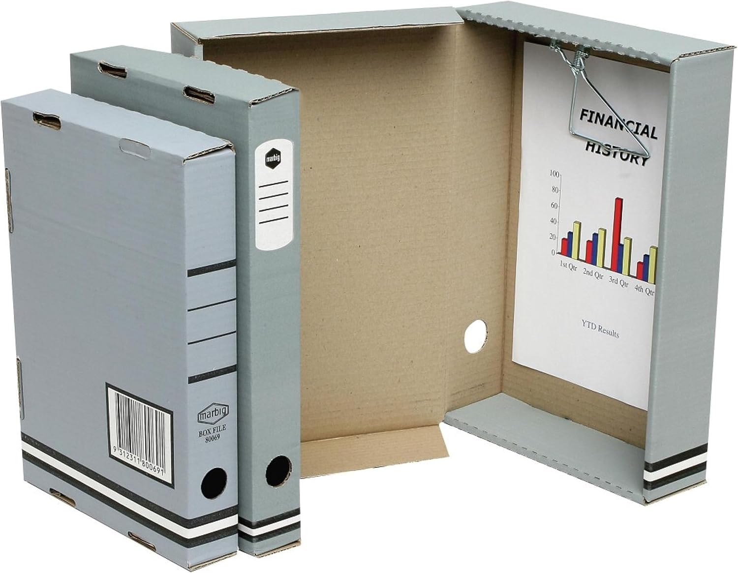 Marbig Enviro Box File Foolscap 80mm Kraft: Binders & Binder ...