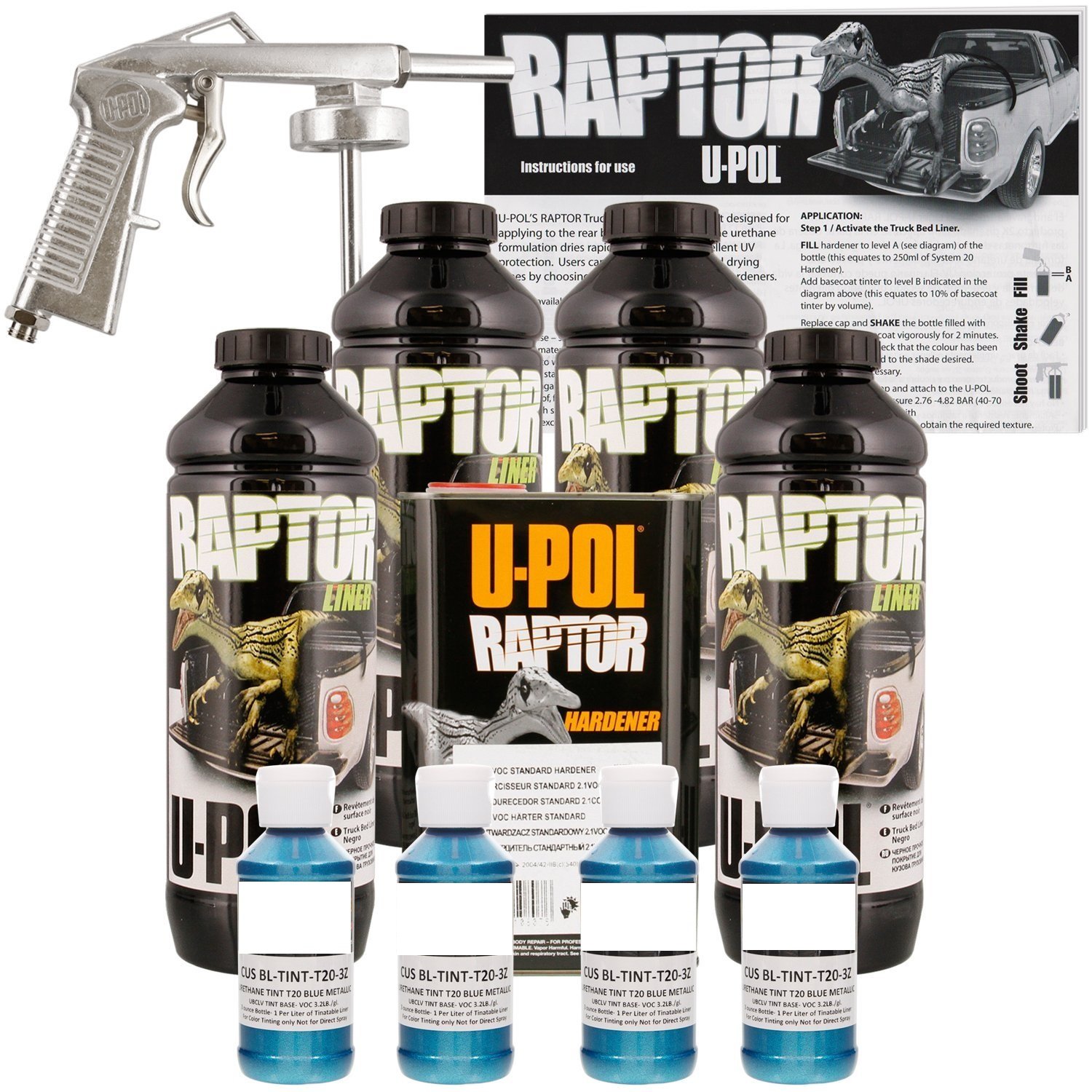 U Pol Raptor Blue Metallic Urethane Spray On Truck Bed | Desertcart Bahamas