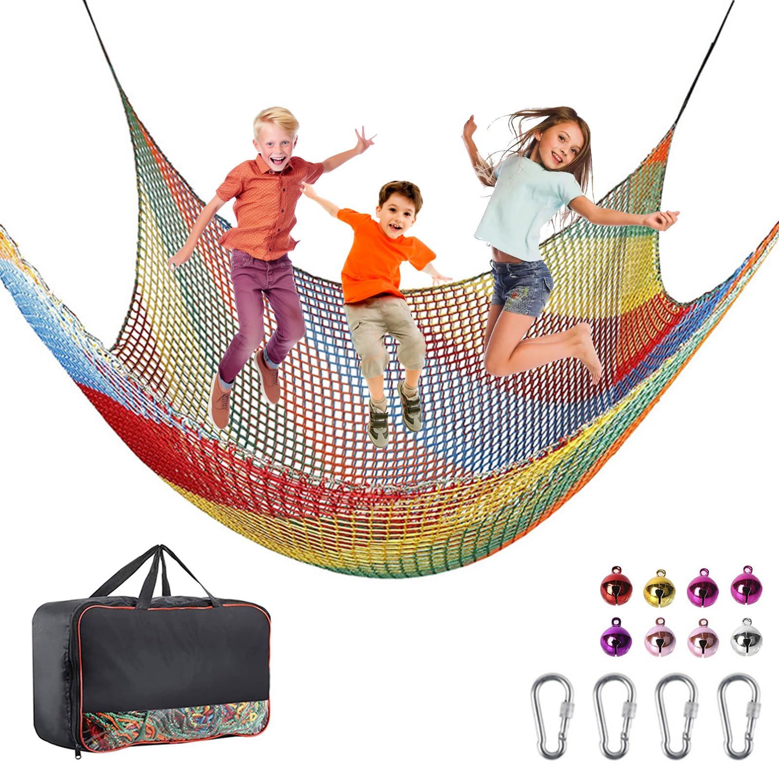 Amazon.com: Climbing Cargo Net for Kids - 6.5FT x 9.8FT Double Layers ...