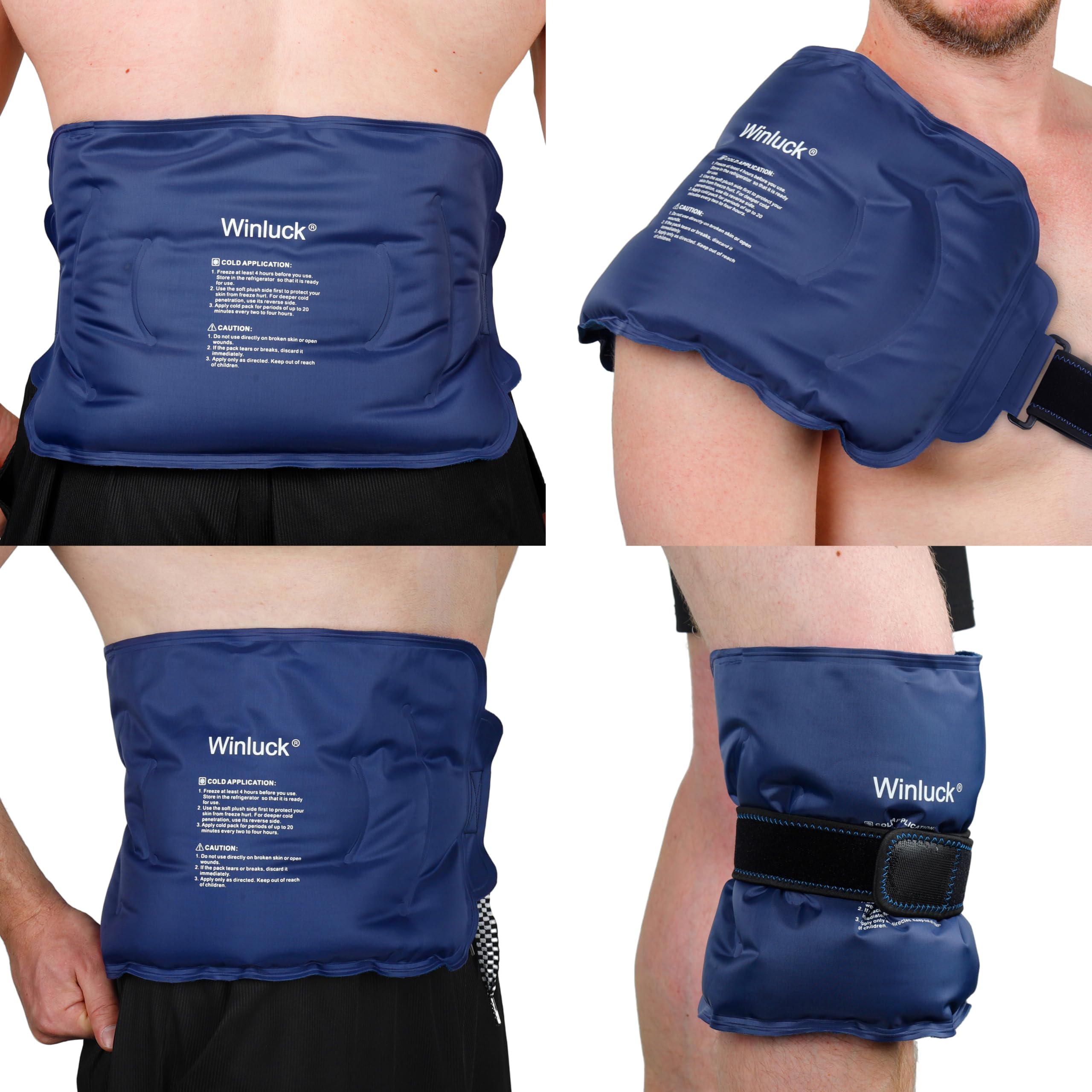 Amazon.com: Winluck Ice Pack for Injuries Flexible Reusable Gel Packs ...