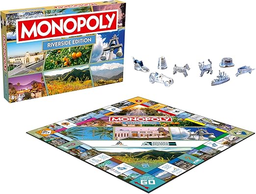 Amazon.com: Monopoly Board Game Riverside CA Edition : 2-6 Players ...