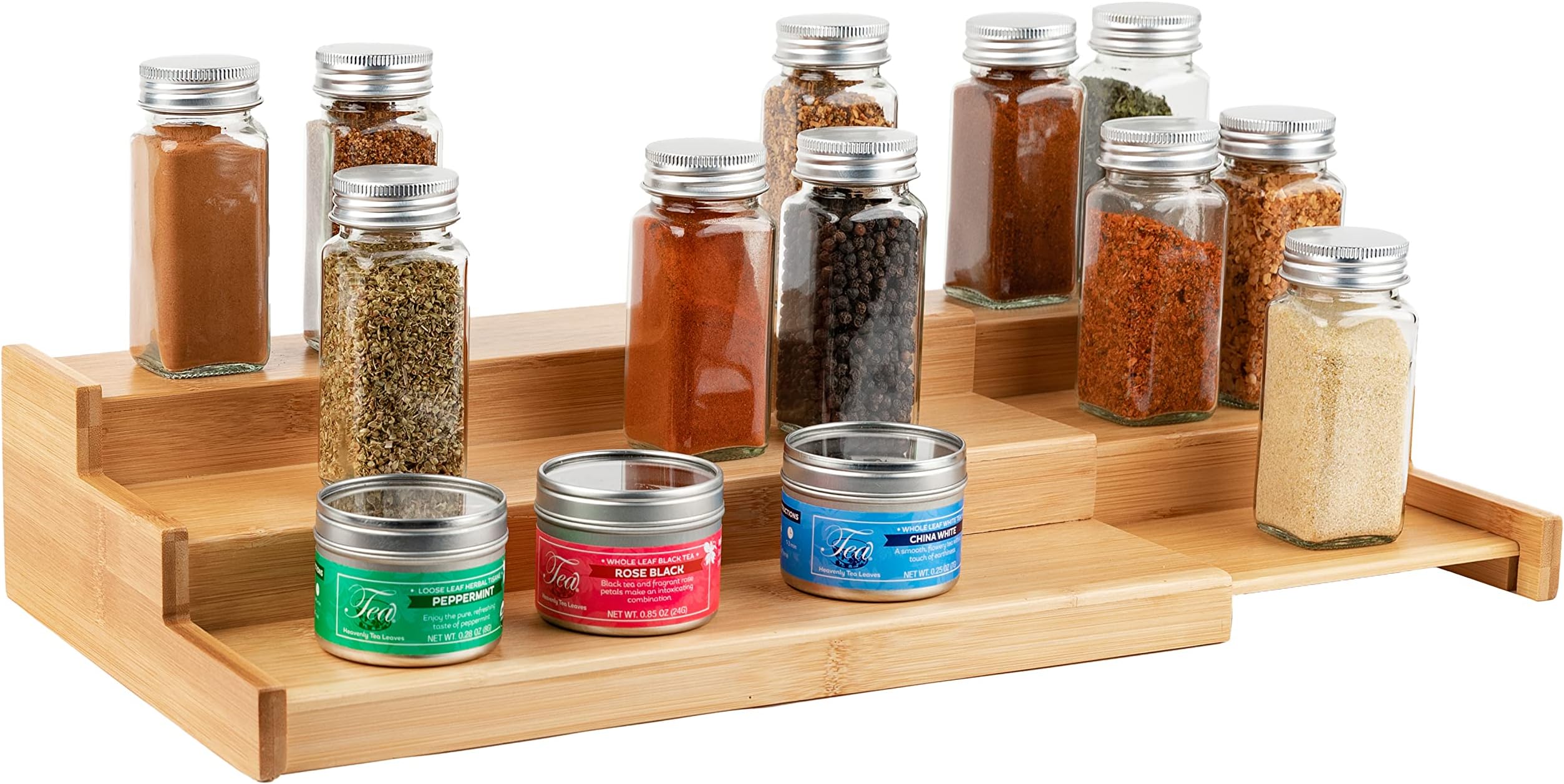 Amazon.com: JMSWENJUAN 3-Tier Spice Racks Organizer for Cabinet,Non ...