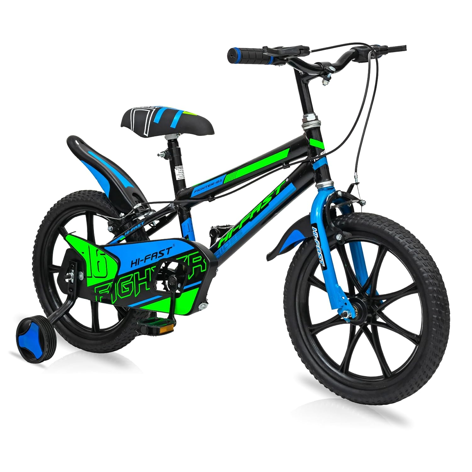 Buy HI-FAST Fighter 16 inch Kids Cycle for 4 to 7 Years Boys & Girls ...